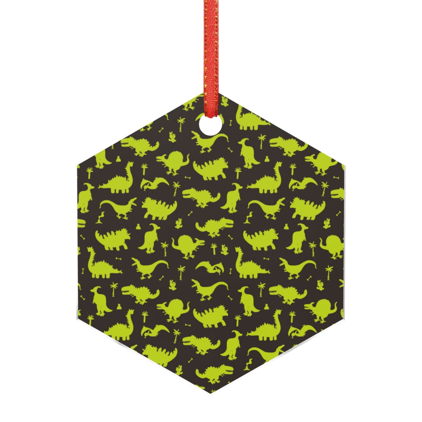 Cauagu Cute Dinosaurs (2) Pattern Acrylic Christmas Pendant,1-Pack ...