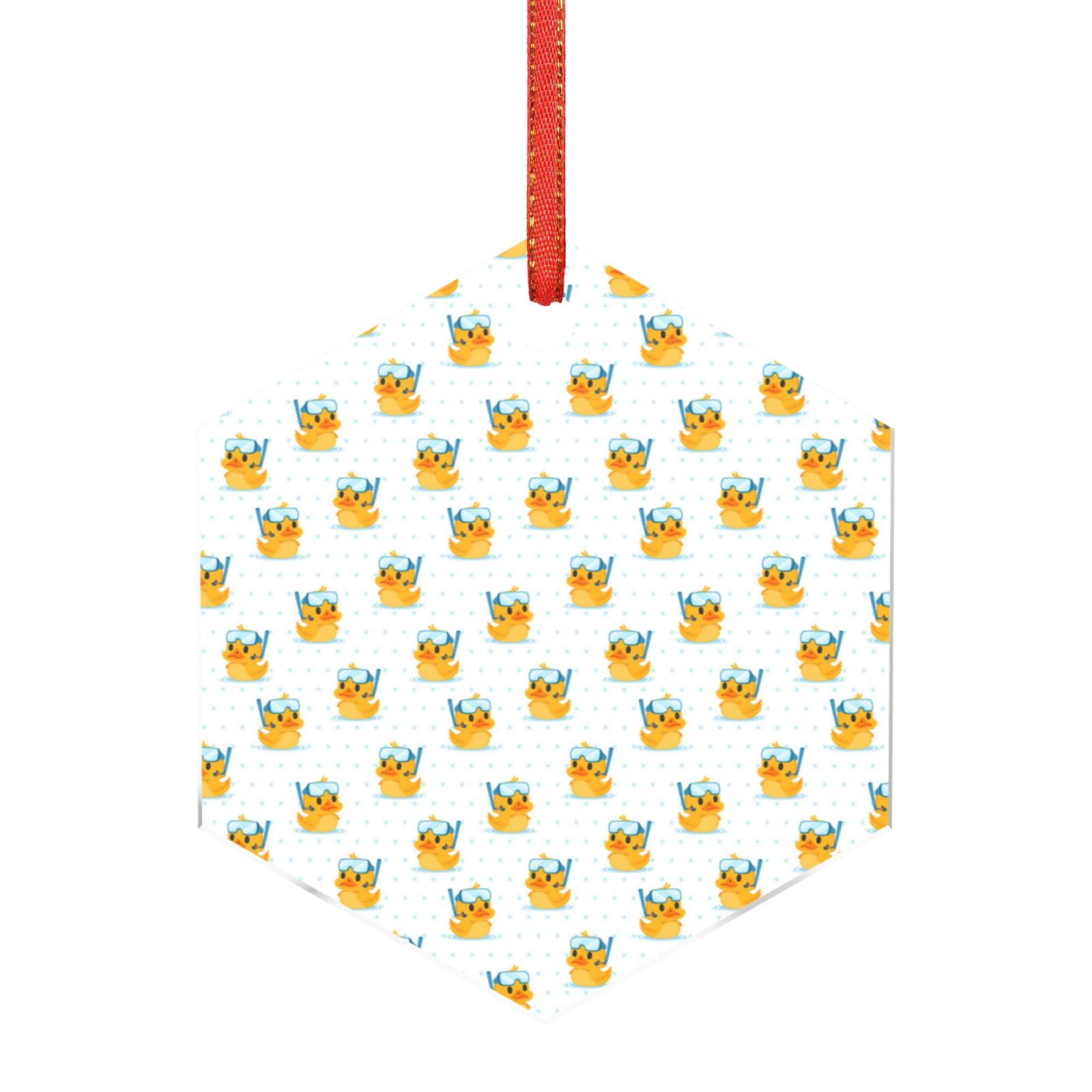 Cauagu Cute Duck Diver Pattern Acrylic Christmas Pendant,1-Pack ...