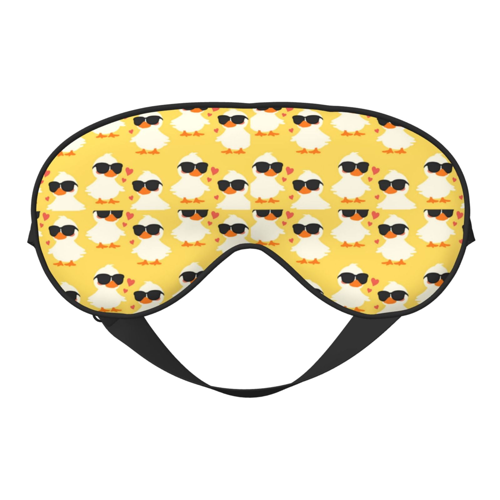 Cauagu Cute Duck With Black Glasses Print Sleep Eye Mask, Blindfold Eye ...
