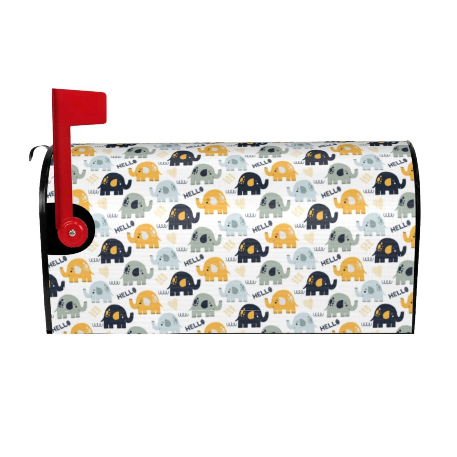 Cauagu Cute Elephant Pattern Magnetic Mailbox Covers, Mailbox Cover ...