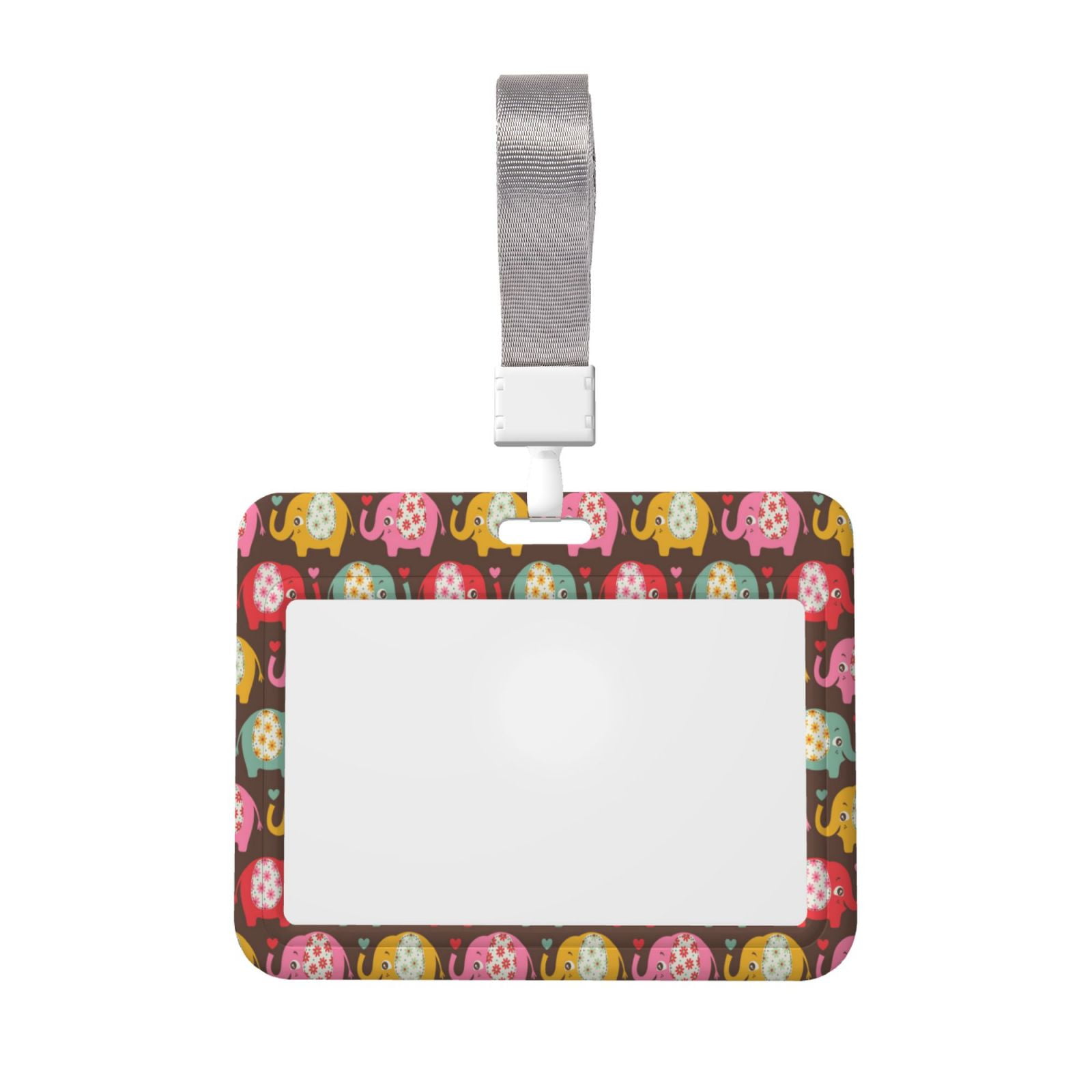 Cauagu Cute Elephants for ID Badge Holder,Badge Holder with Windows Key ...