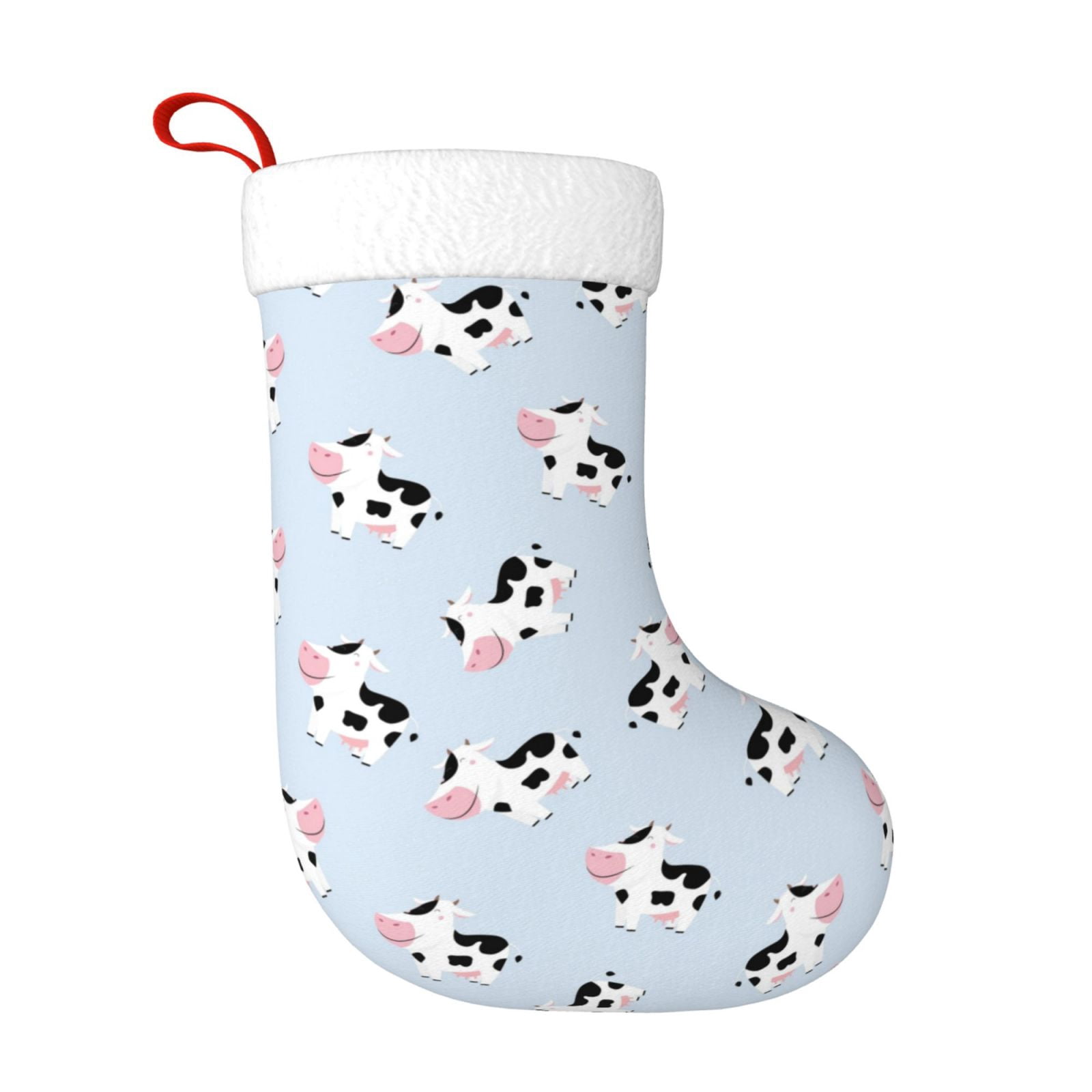 Cauagu Cute Farm Cow for Christmas Stockings,1-Pack Large Xmas Stocking ...