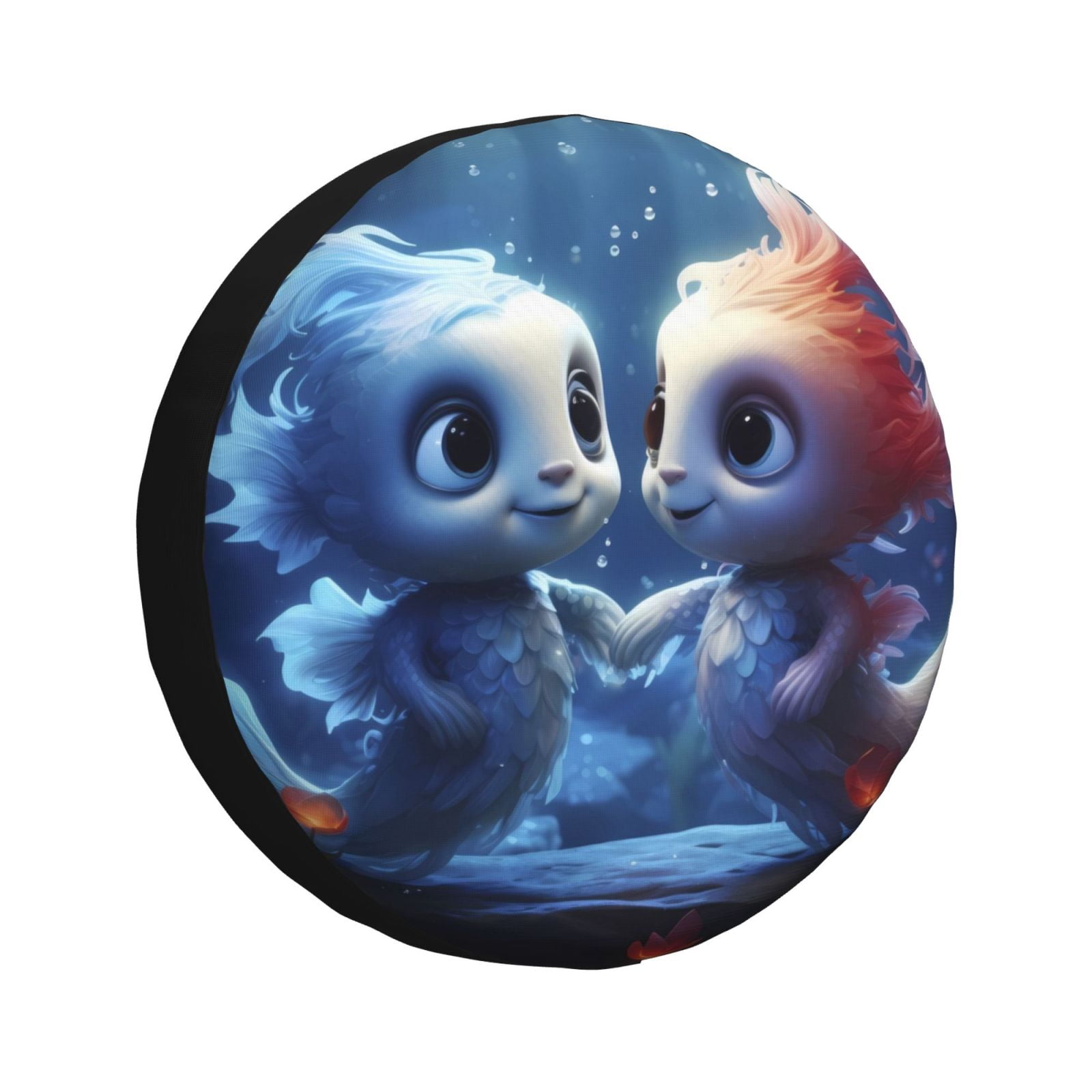 Cauagu Cute Fish Flower Couple for Spare Tire Cover Wheel Protector ...