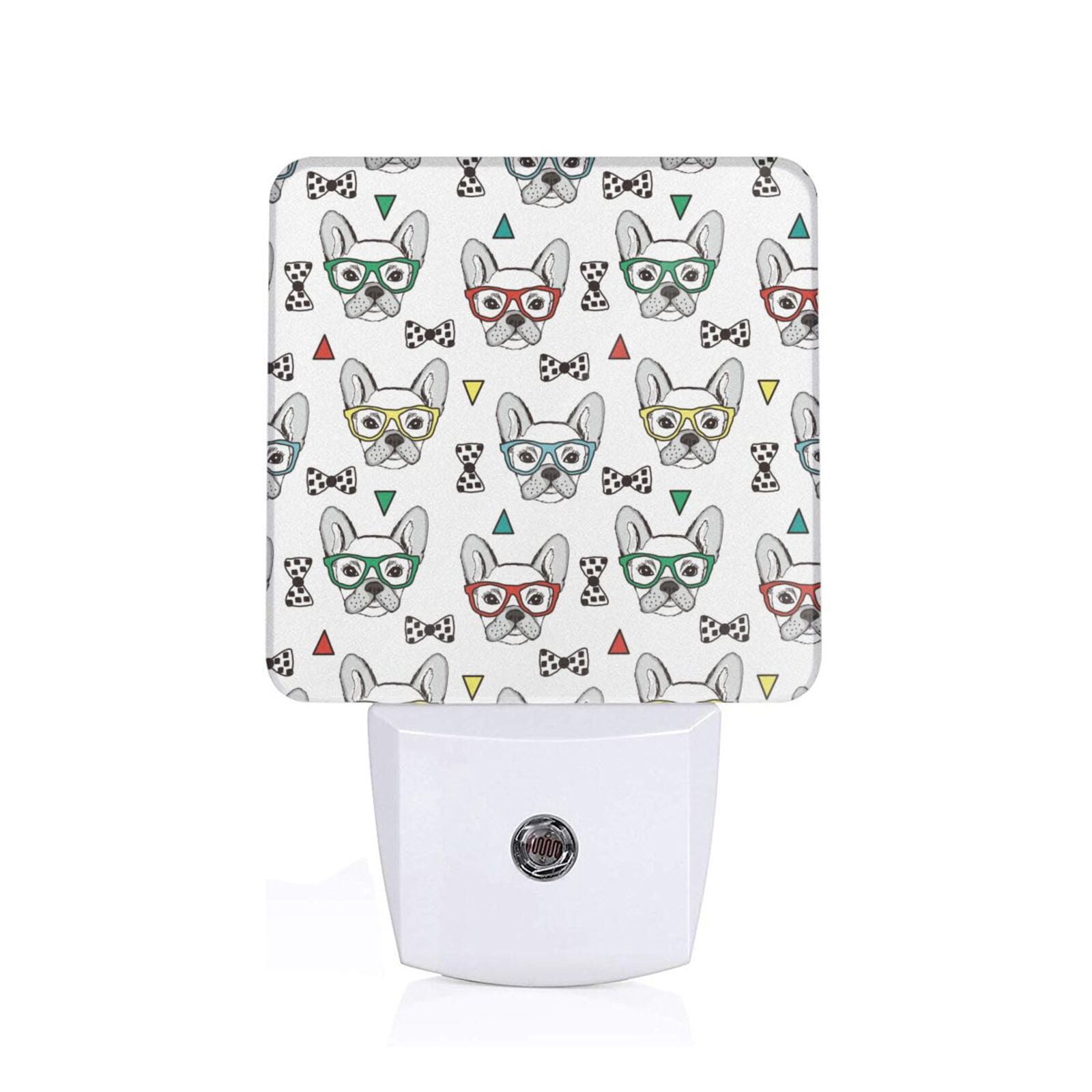 Cauagu Cute French Bulldog Print LED Nightlight,0.5W Night Lights Plug ...