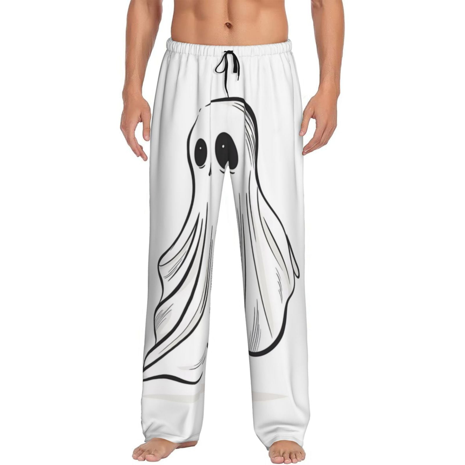 Cauagu Cute Ghost Simple Drawing Mens Pajama Pants Sleep & Lounge Pants ...