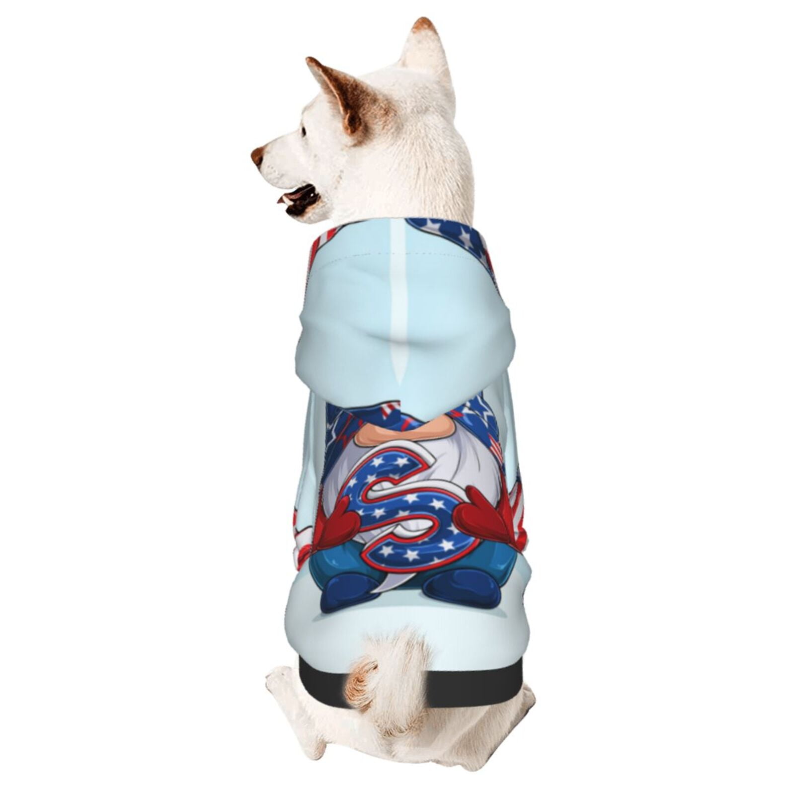 Cauagu Cute Gnomes in USA1 Pattern Winter Pet Hoodie Sweatshirts- Dog ...