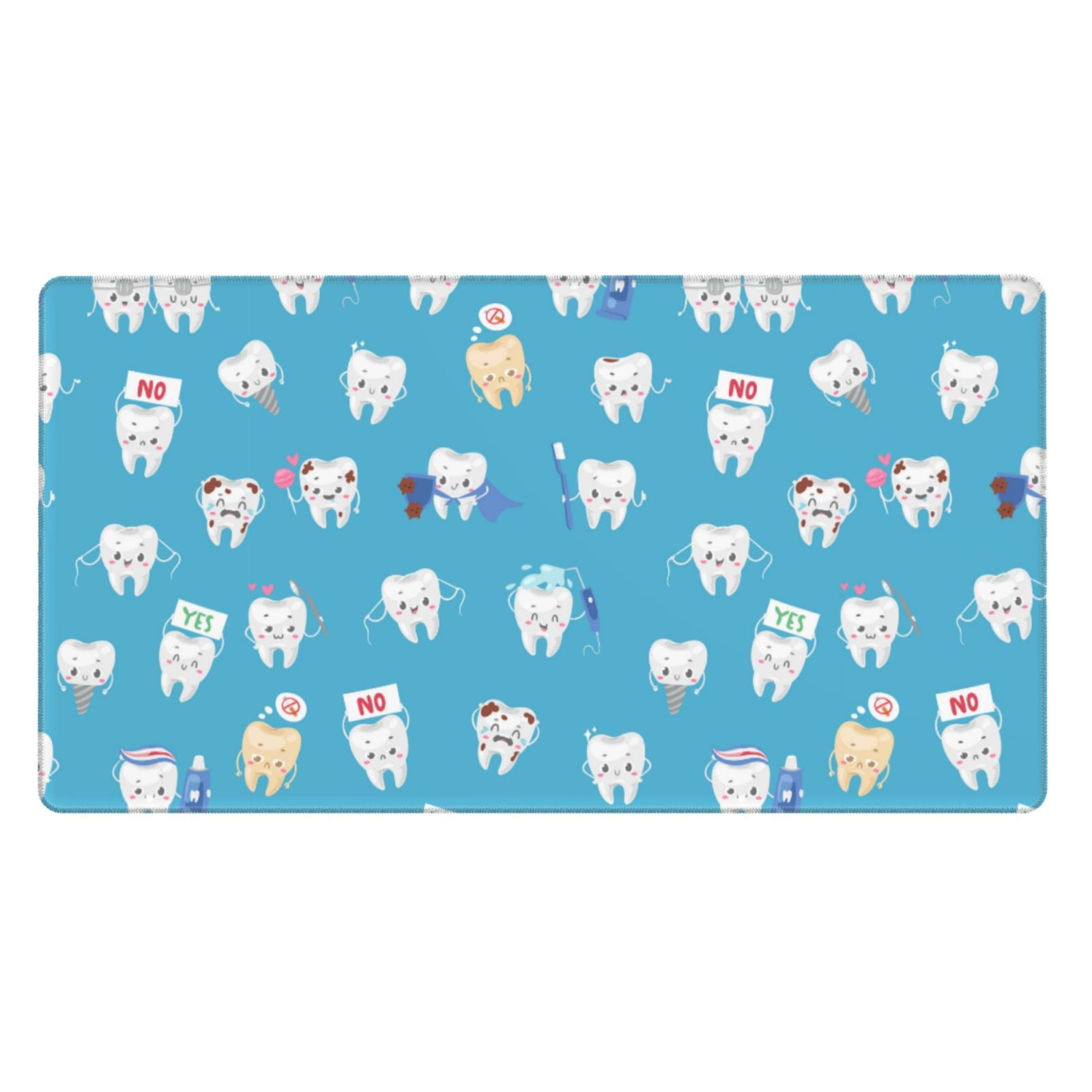 Cauagu Cute Healthy Teeth for Large Mouse Pad,XXL Extended Gaming Mouse ...
