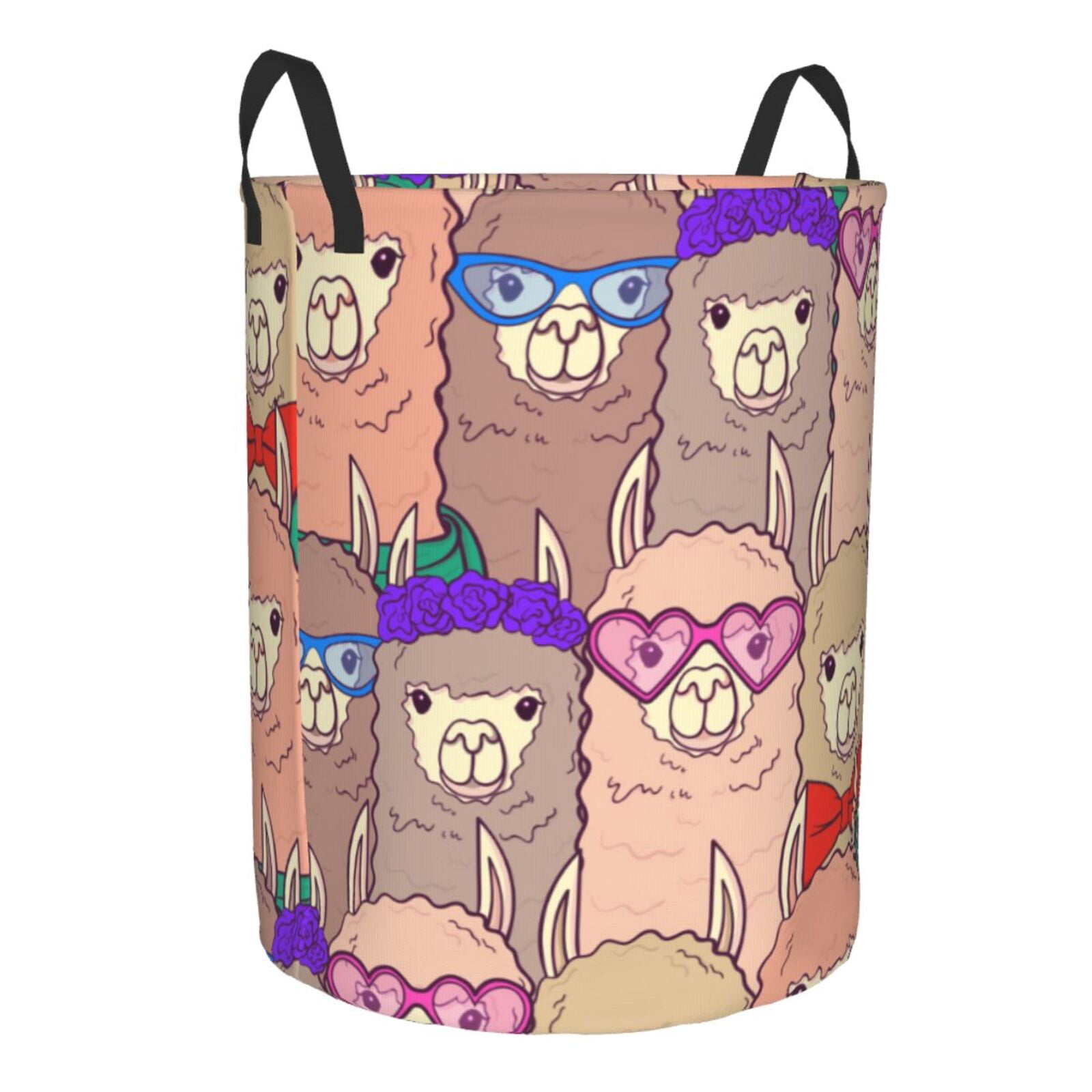 Cauagu Cute Lamas for Laundry Basket,Collapsible Organizer Basket for ...