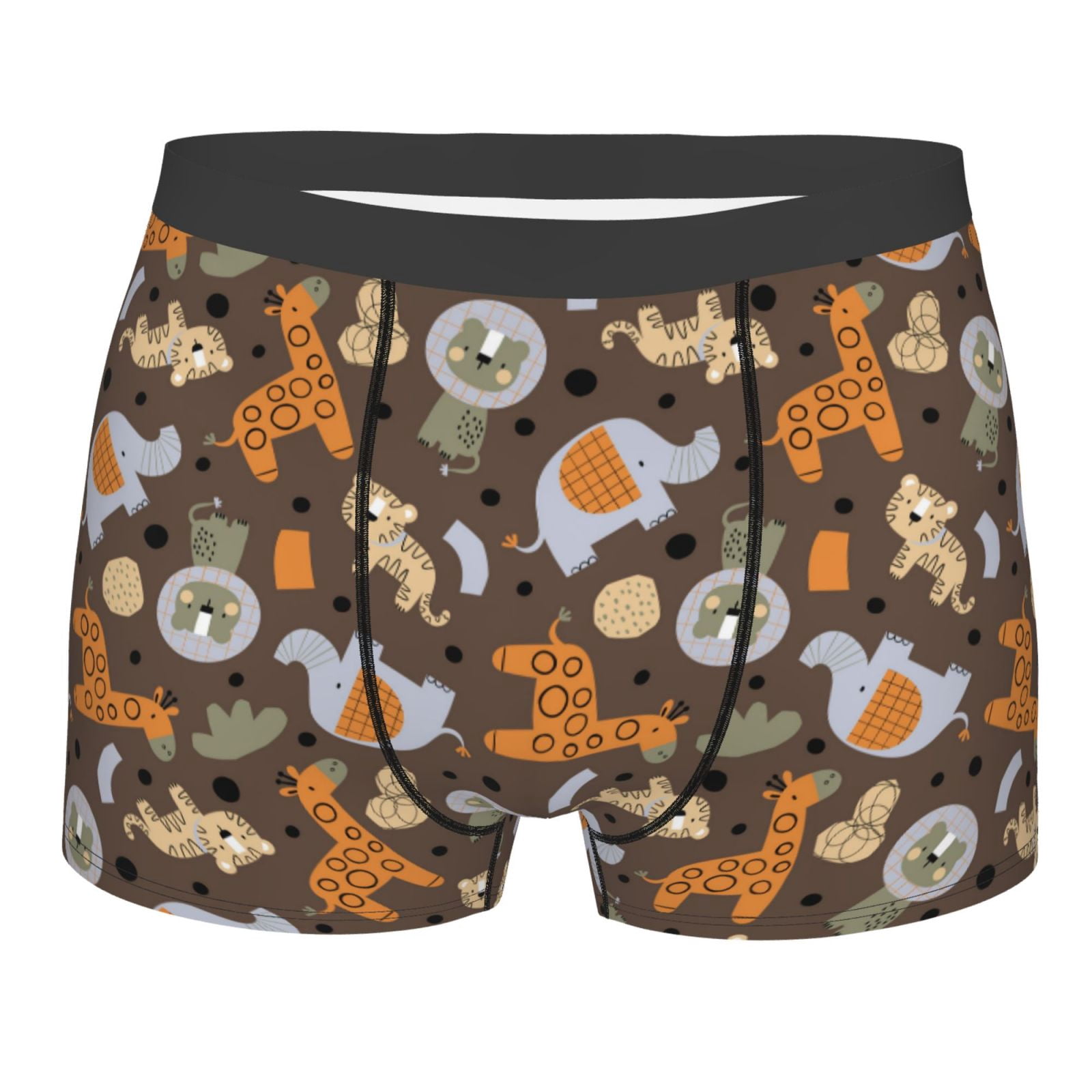 Cauagu Cute Lion Tiger Print Boxer Briefs for Men,Comfortable ...