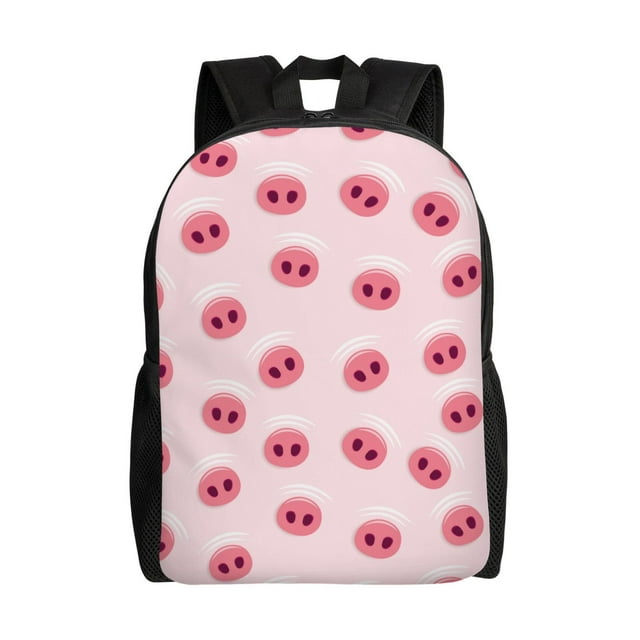 Cauagu Cute Pig Nose Print Backpacks,Travel Daypack Casual Laptop ...
