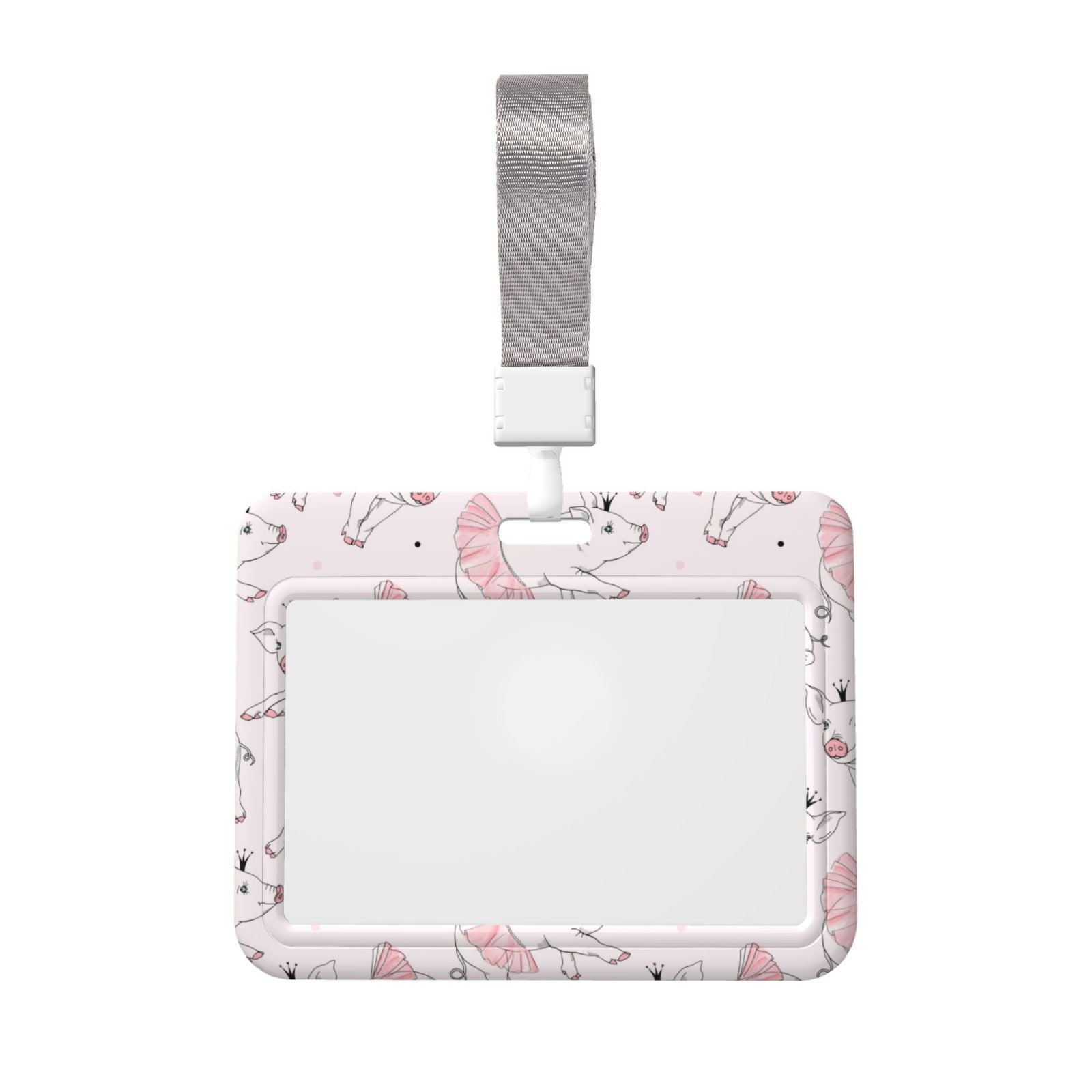 Cauagu Cute Piggy Ballerina for ID Badge Holder,Badge Holder with ...