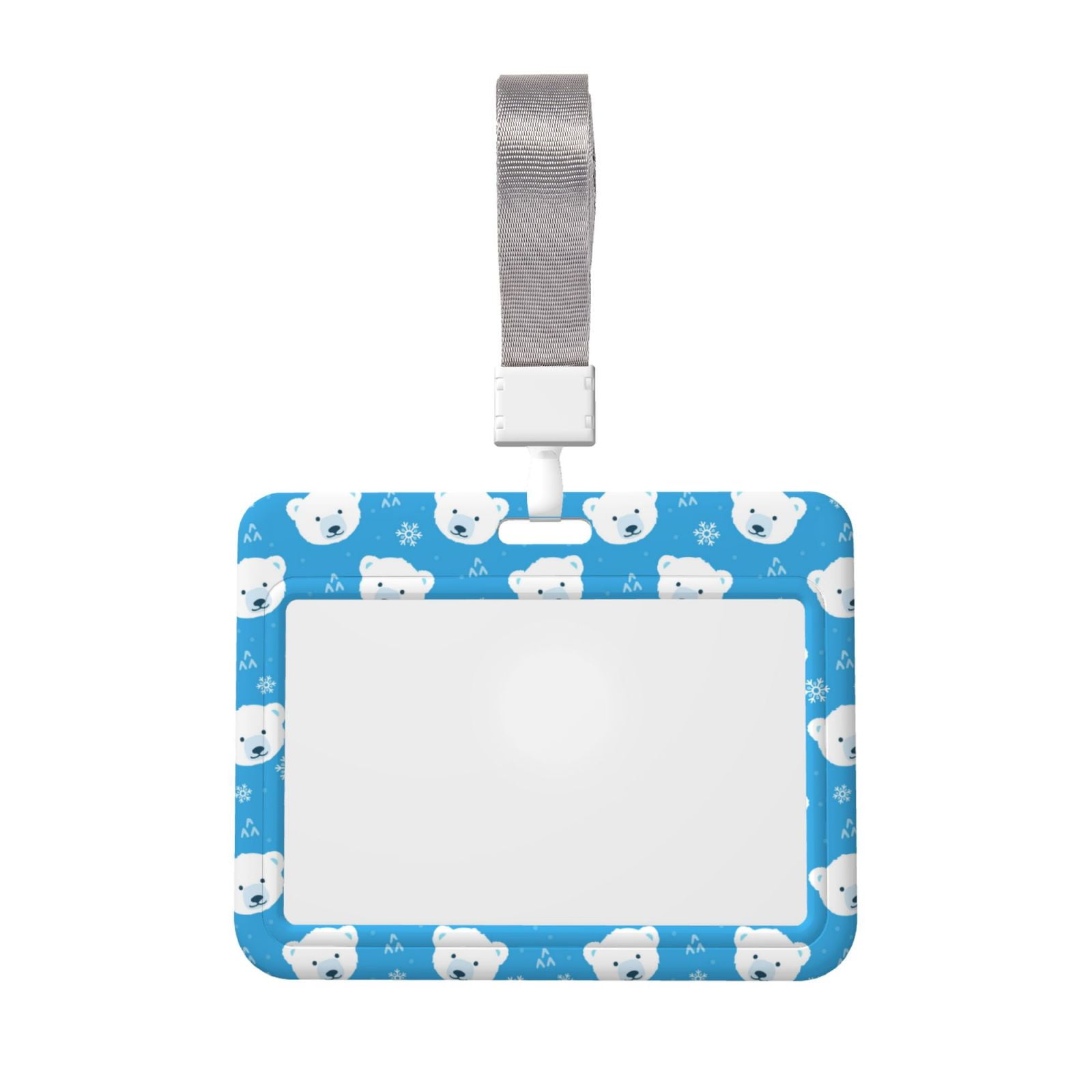 Cauagu Cute Polar Bear for ID Badge Holder,Badge Holder with Windows ...