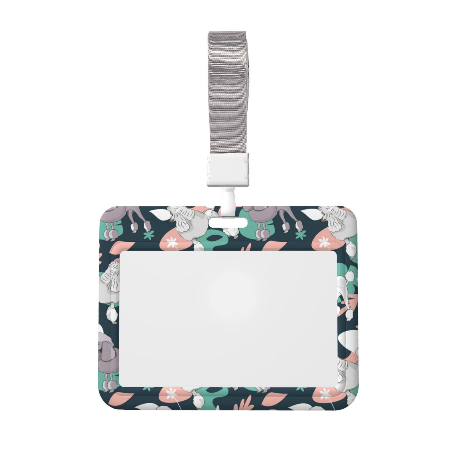 Cauagu Cute Poodle Dog for ID Badge Holder,Badge Holder with Windows ...