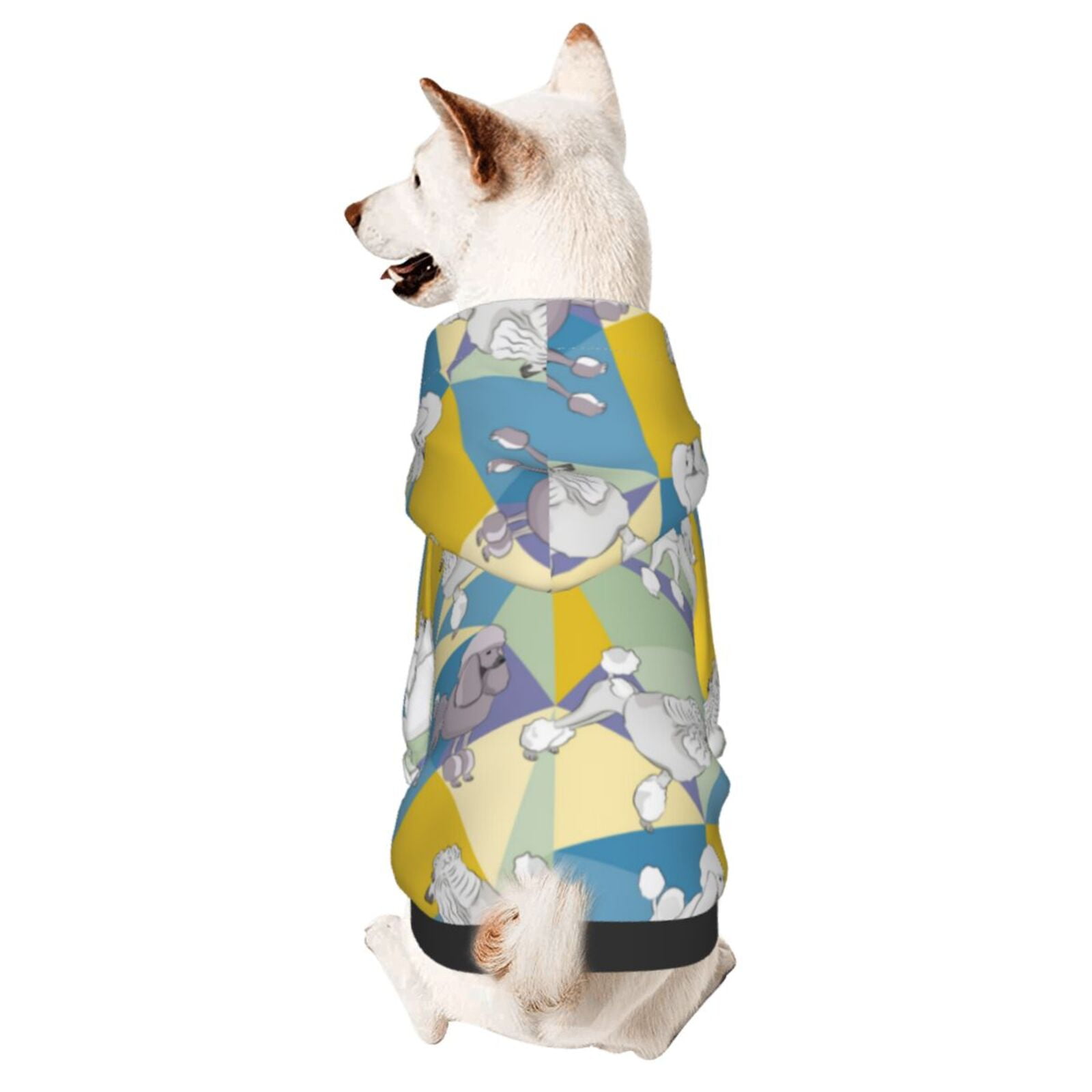 Cauagu Cute Poodle Dog Pattern Winter Pet Hoodie Sweatshirts- Dog ...