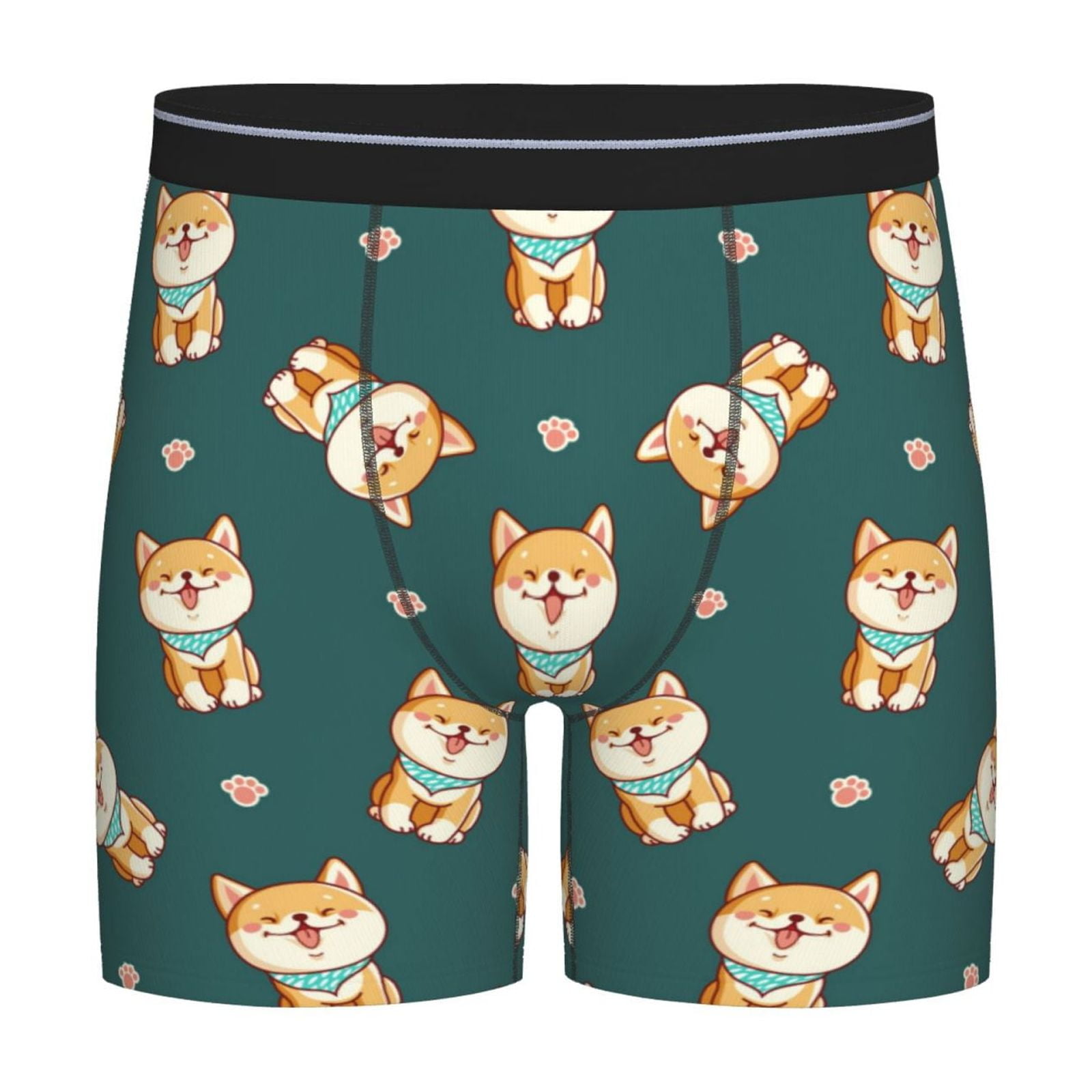 Cauagu Cute Shiba Print Men's Boxer Briefs, Funny & Cute Underwear ...