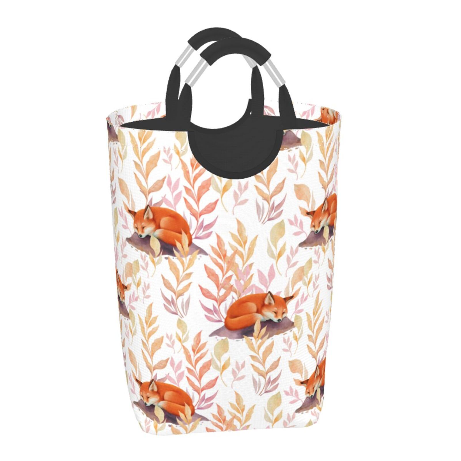 Cauagu Cute Sleepy Fox Print Hamper Basket Bin,Extra Large Dirty ...