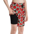 Cauagu Cute Tomato Print Swim Trunks for Men,Youth Boys Swim Shorts ...