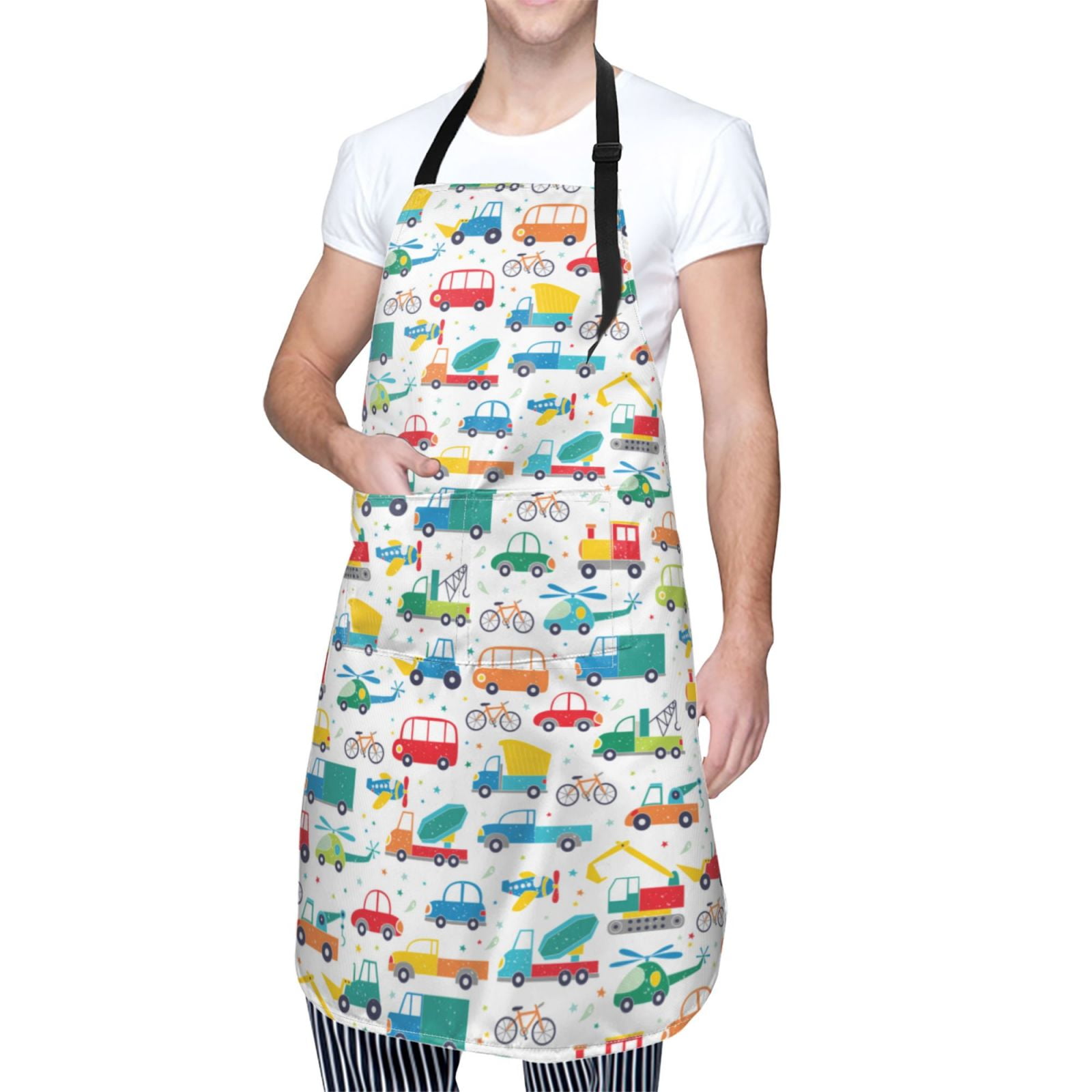 Cauagu Cute Transport Aprons with Pockets,Waterproof Apron for Women ...