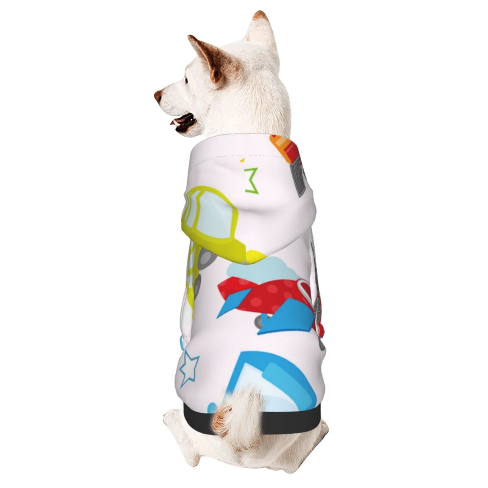 Cauagu Cute Transport Pattern Winter Pet Hoodie Sweatshirts- Dog Hoodie ...