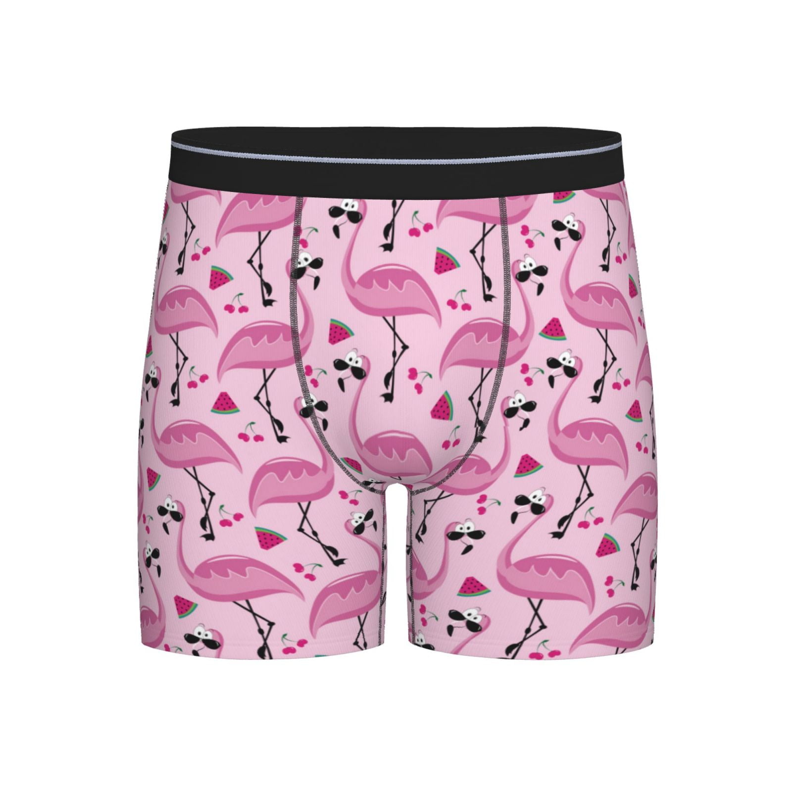 Cauagu Cute Watermelon Flamingo Print Men's Boxer Briefs, Funny & Cute ...