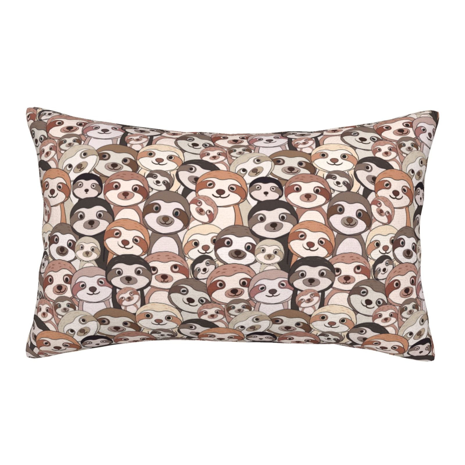 Cauagu Cute brown sloth monkey Print Pillow Covers with Envelope ...