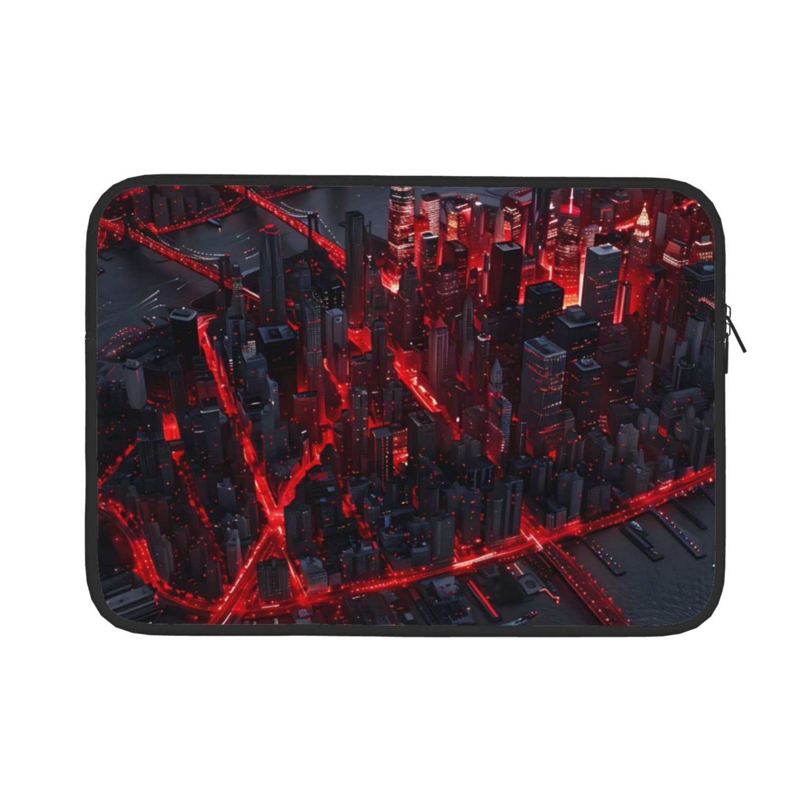 Cauagu Cyberpunk Cityscape Lights Print Laptop Sleeve Case, Laptop ...