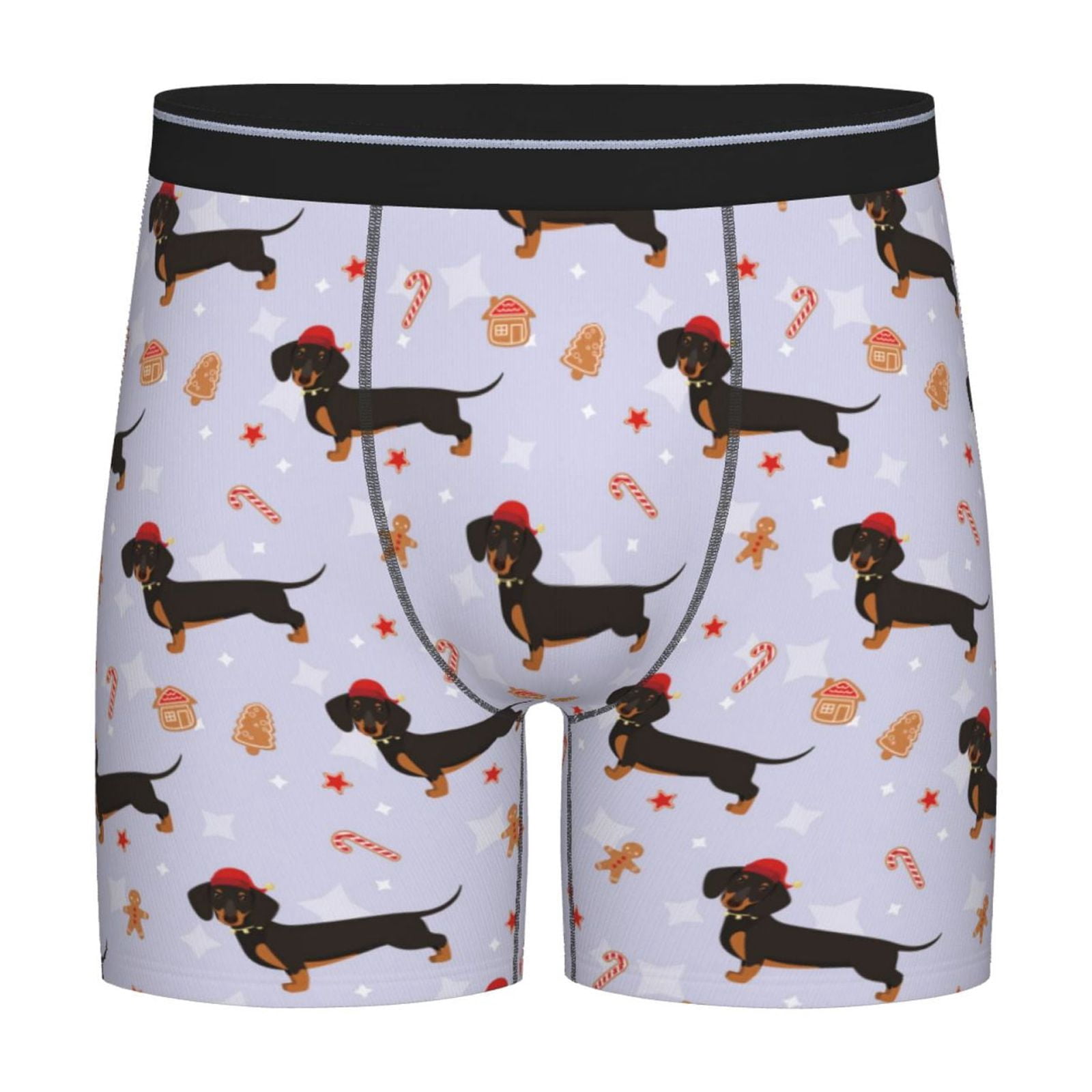 Cauagu Dachshund Dog Print Men's Boxer Briefs, Funny & Cute Underwear ...
