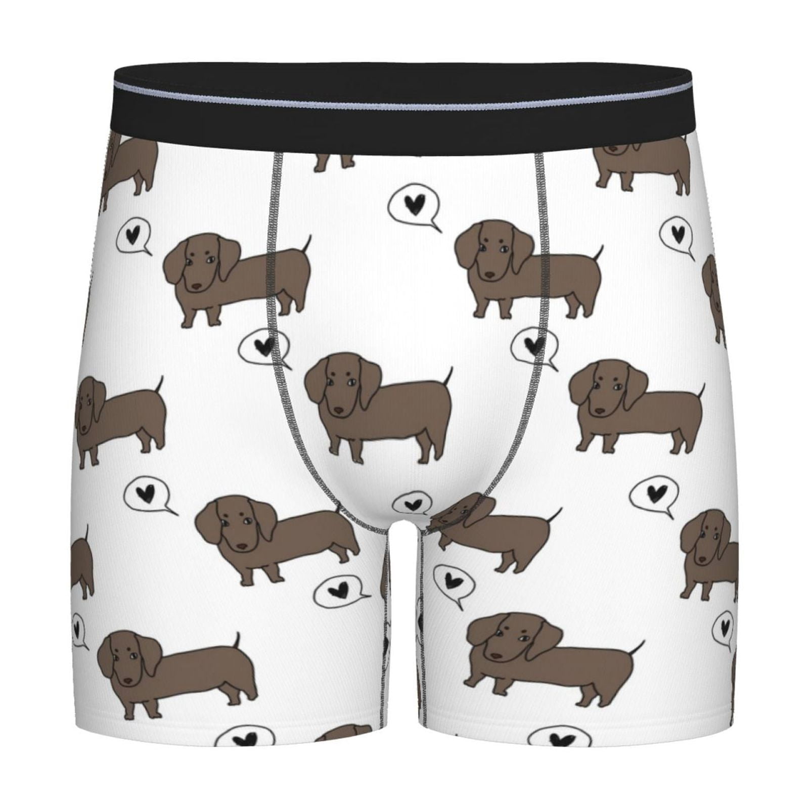 Cauagu Dachshund Dog Print Men's Boxer Briefs, Funny & Cute Underwear ...