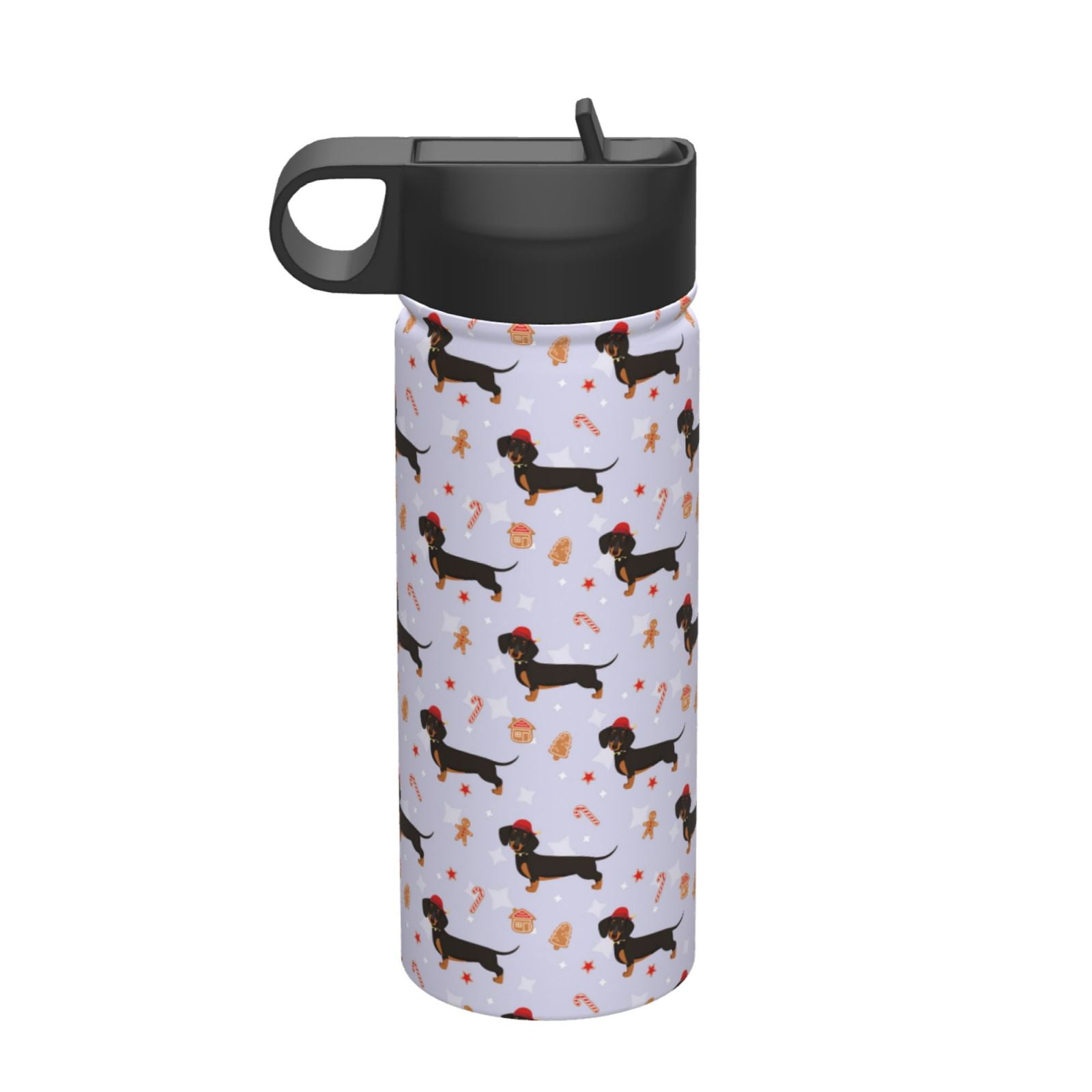 Cauagu Dachshund Dog Puppy for 18 oz Water Bottle With Straw,Stainless ...