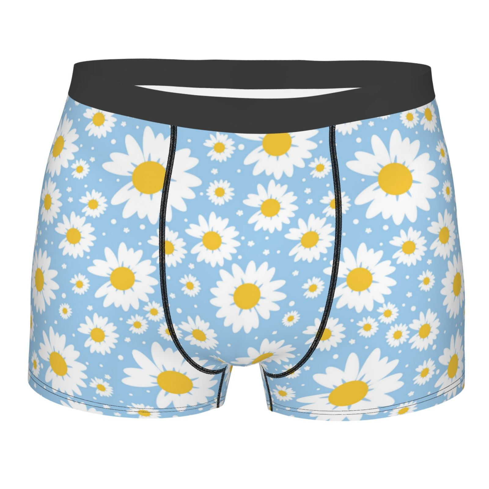 Cauagu Daisies Flowers Print Boxer Briefs for Men,Comfortable ...