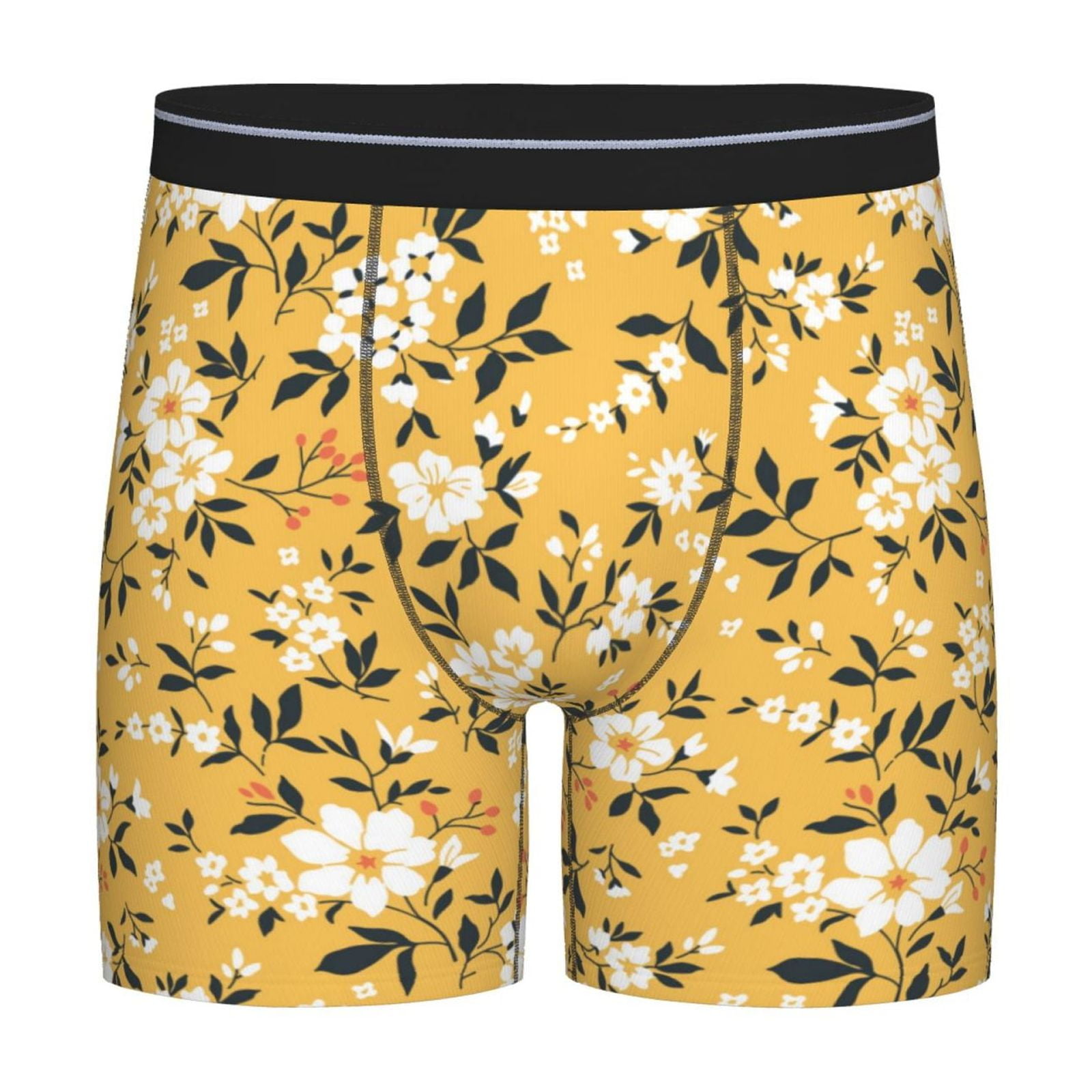 Cauagu Daisies Flowers Print Men's Boxer Briefs, Funny & Cute Underwear ...