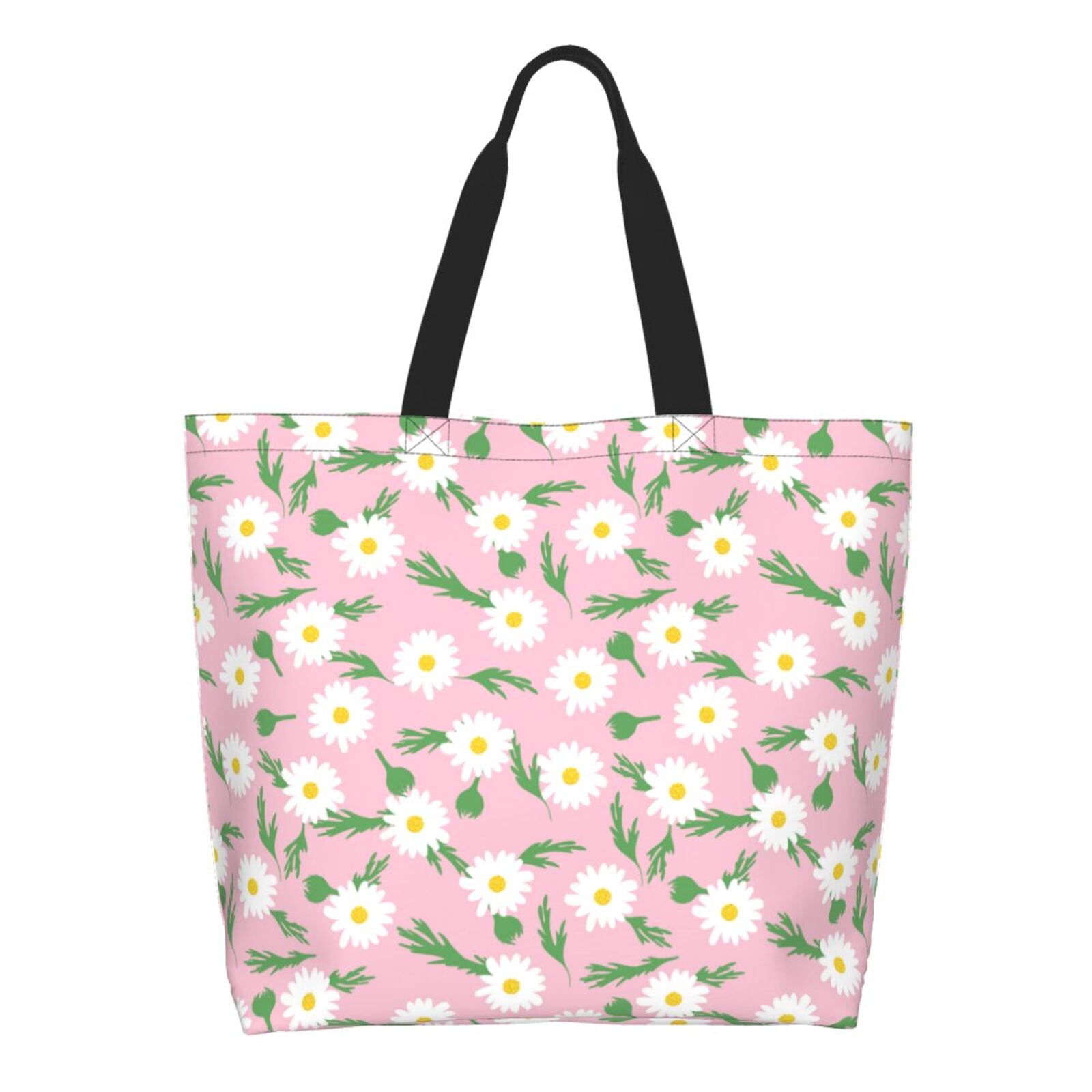 Cauagu Daisies Flowers Print Women Large Capacity Tote Bag - Casual ...