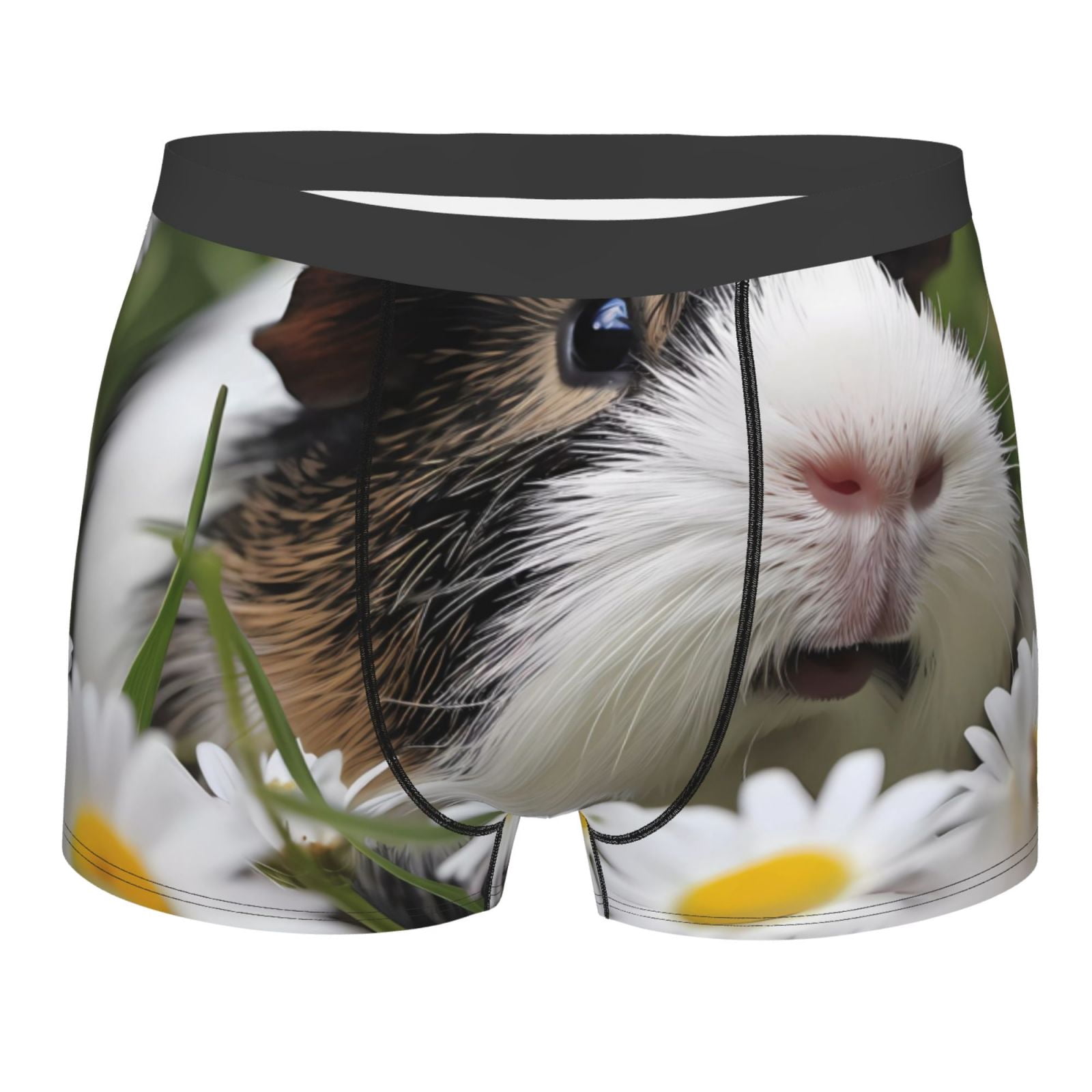Cauagu Daisy Guinea Pig Print Boxer Briefs for Men,Comfortable ...