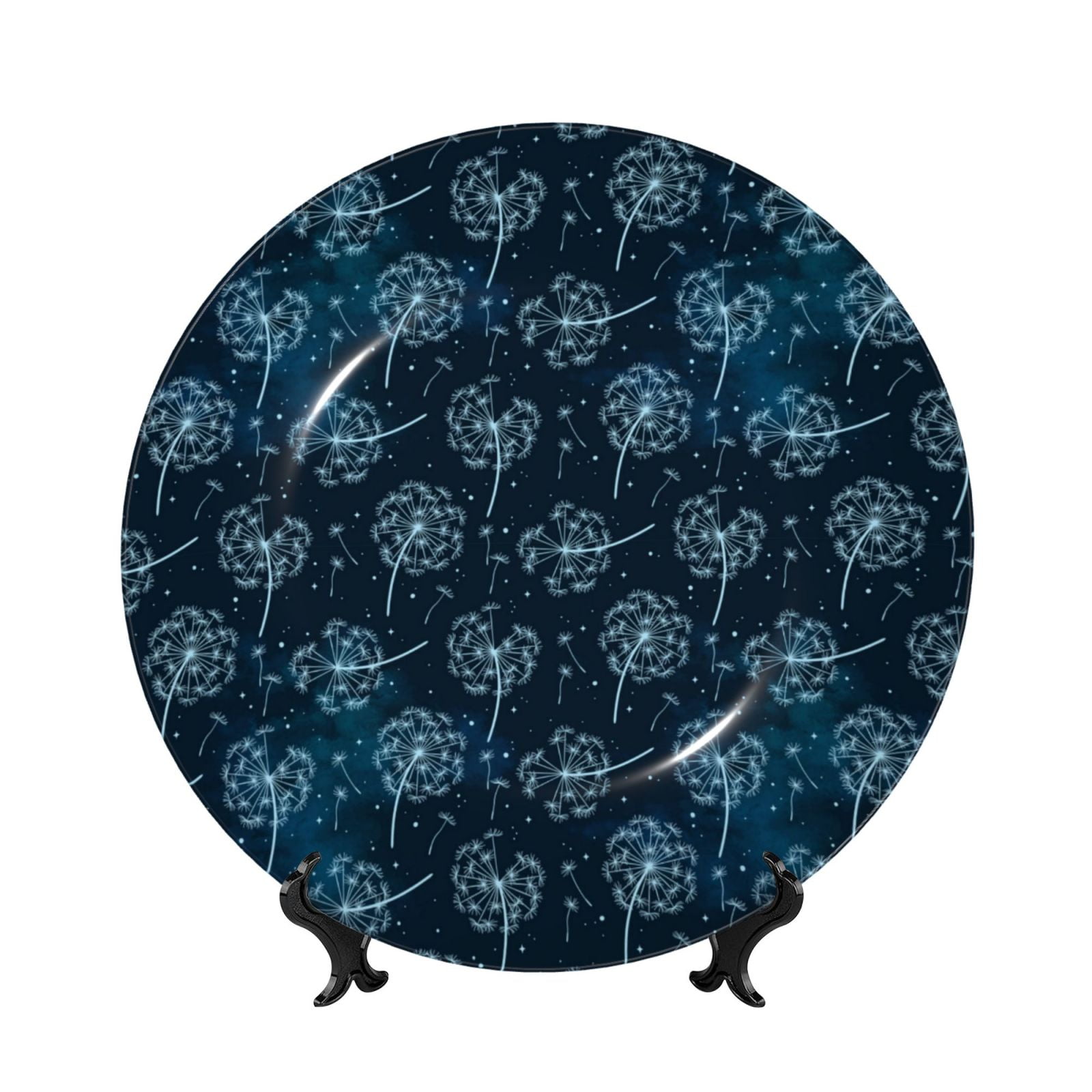 Cauagu Dandelions Print Bone China Decorative Plate, Wall Mount Plate ...