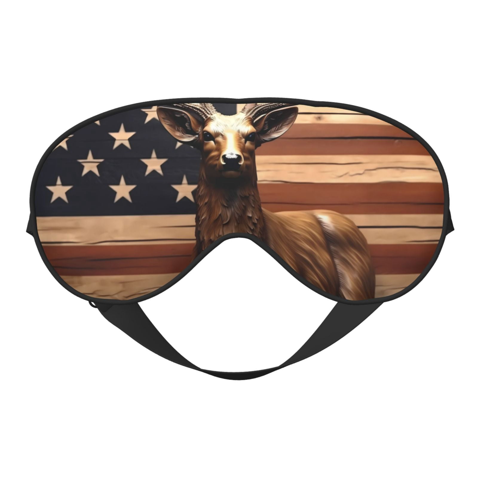 Cauagu Deer American Flag Vintage Print Sleep Eye Mask, Blindfold Eye ...