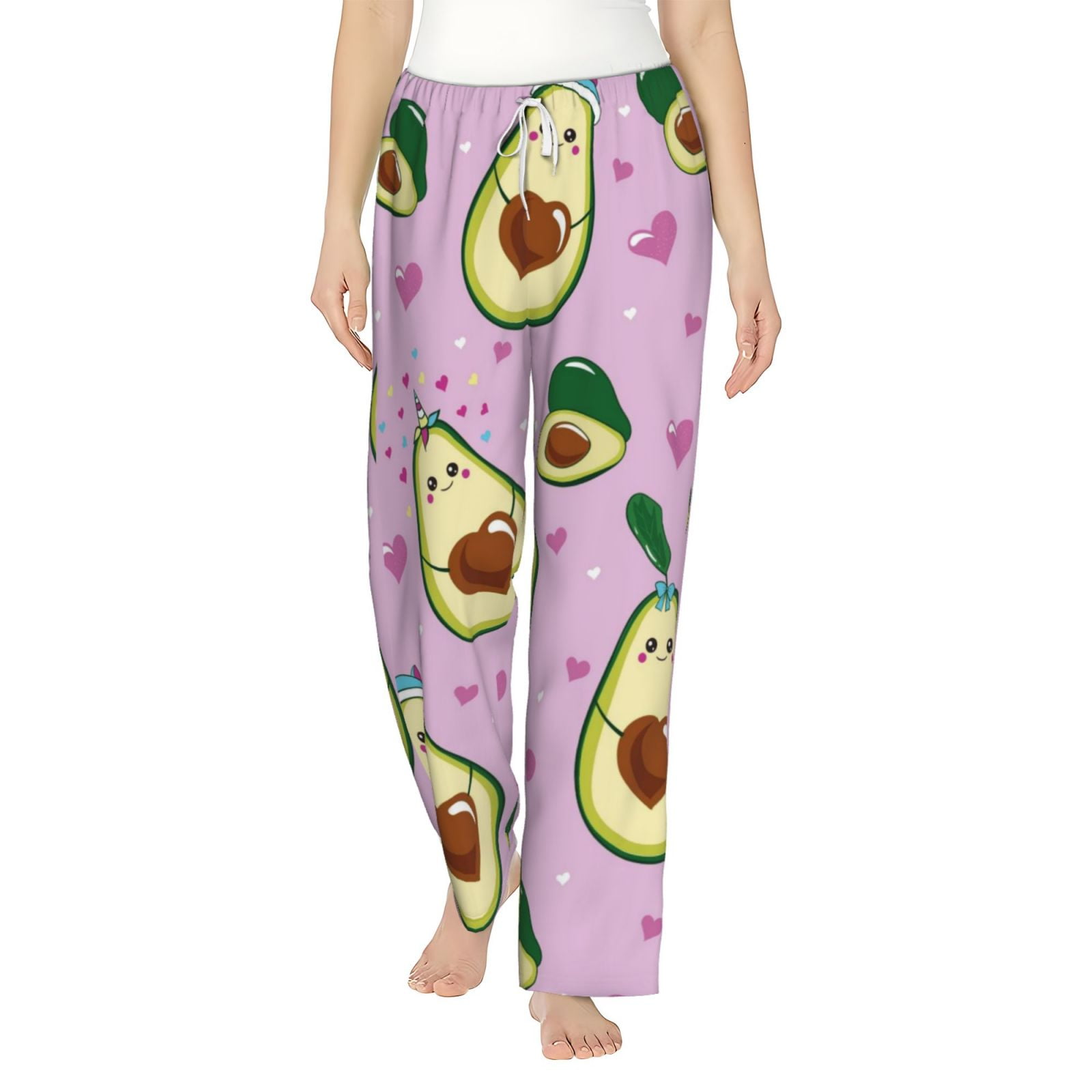 Cauagu Different Avocados Pajama Pants for Women Loose Fit Wide Leg ...