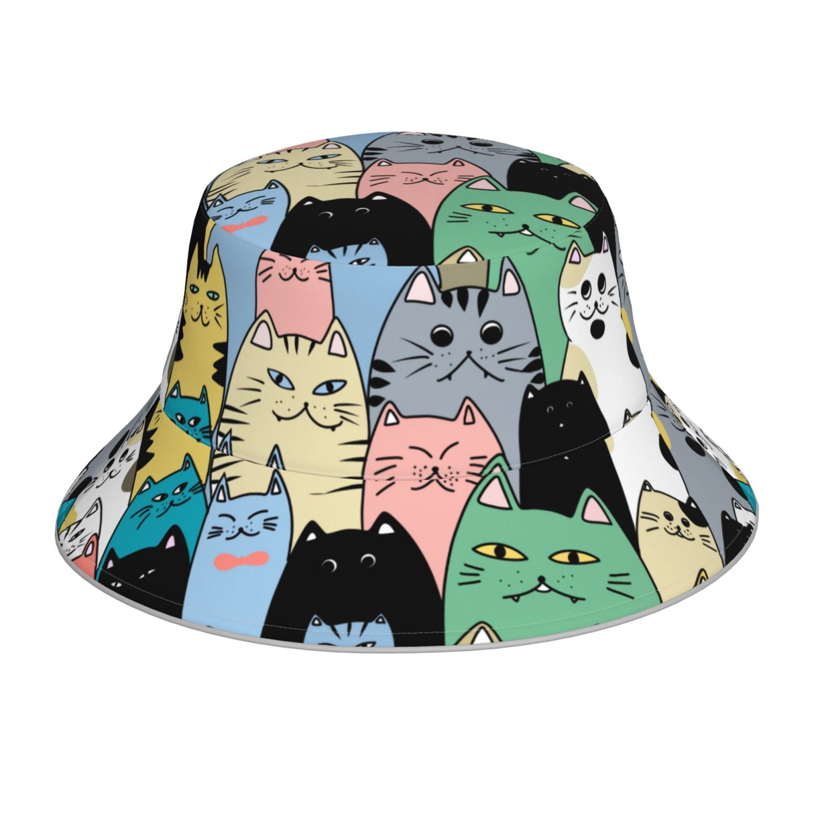 Cauagu Different Cats for Unisex Bucket Hat,Outdoor Summer Beach ...