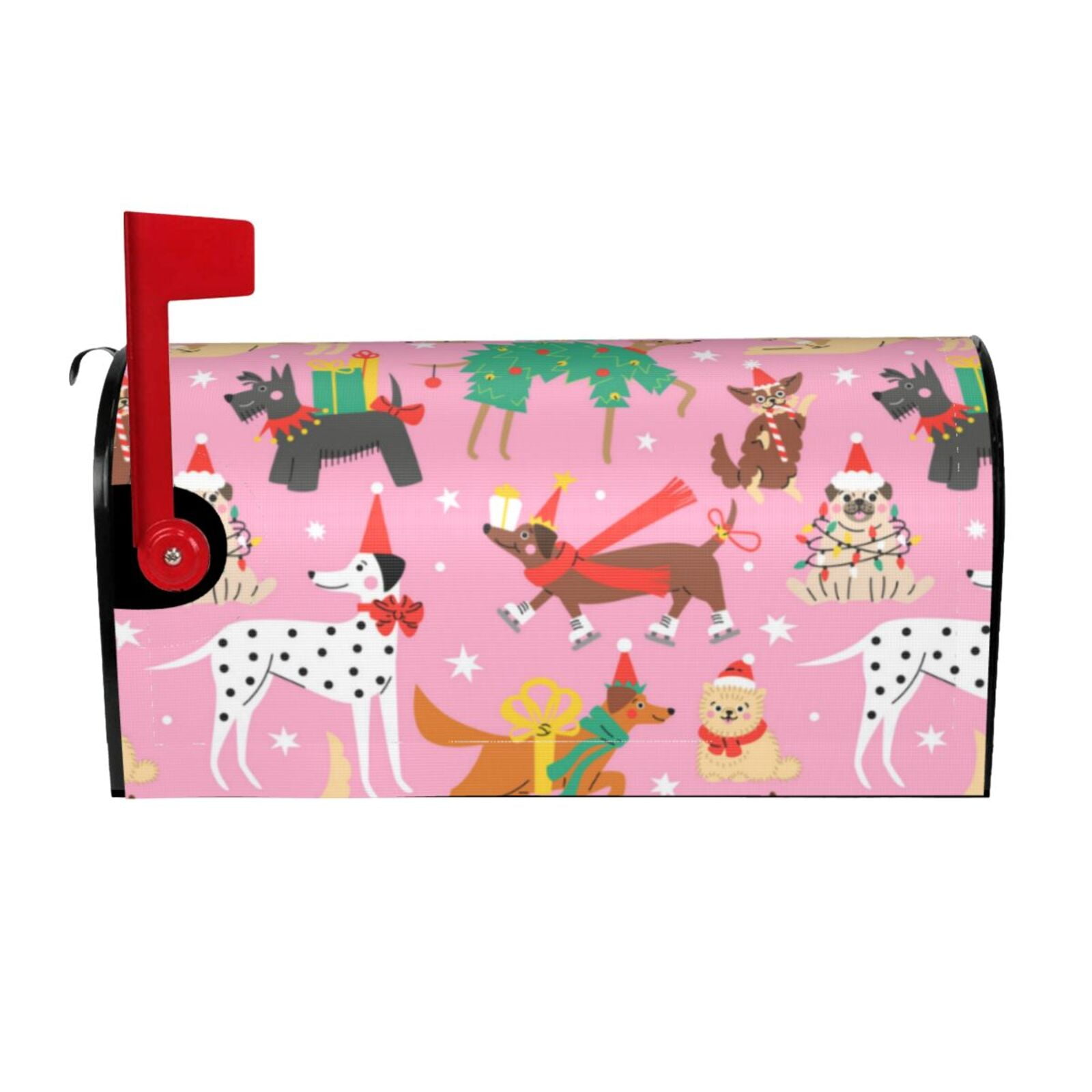 Cauagu Different Dogs Christmas Pattern Magnetic Mailbox Covers ...