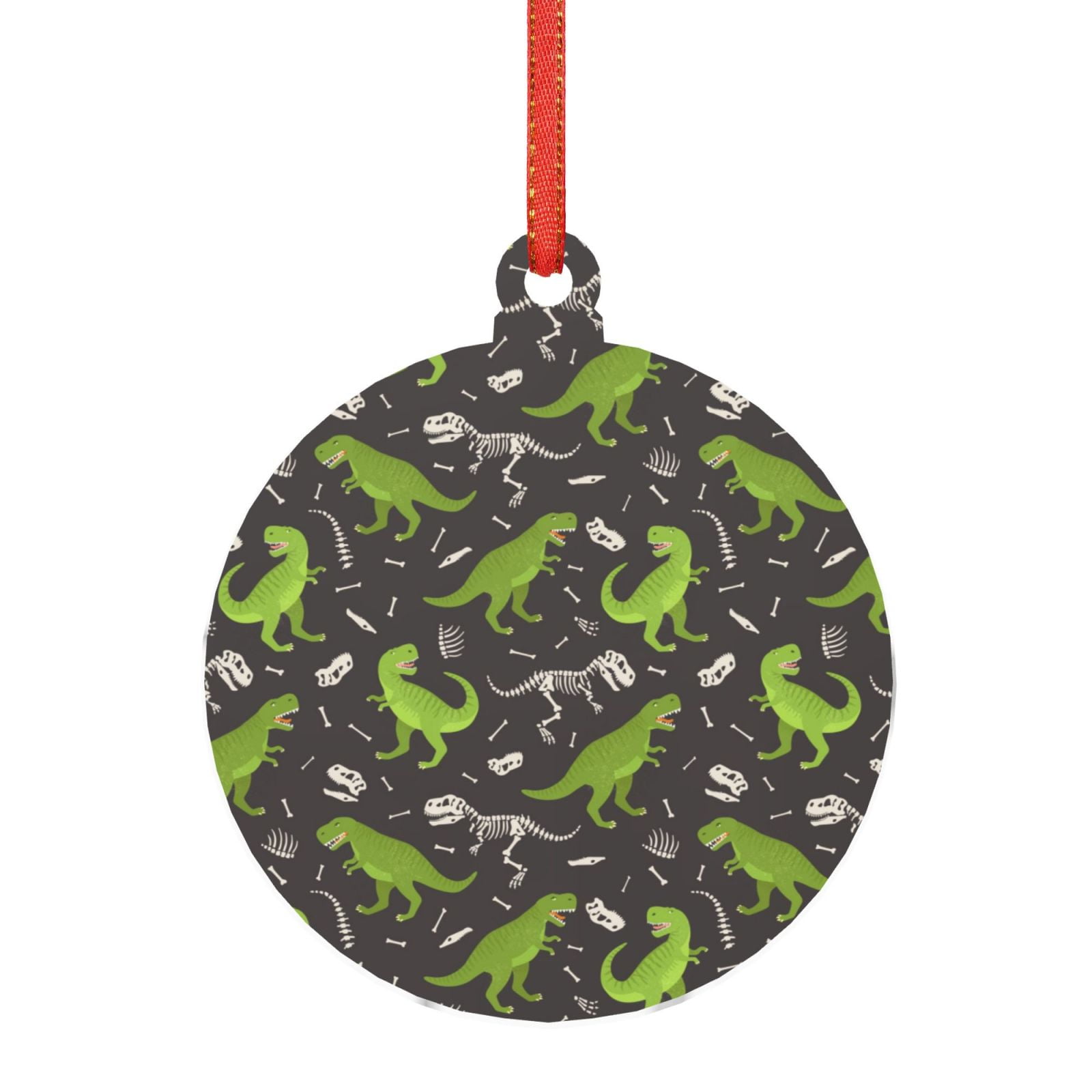 Cauagu Dinosaur Skeleton Pattern Acrylic Christmas Pendant,1-Pack ...
