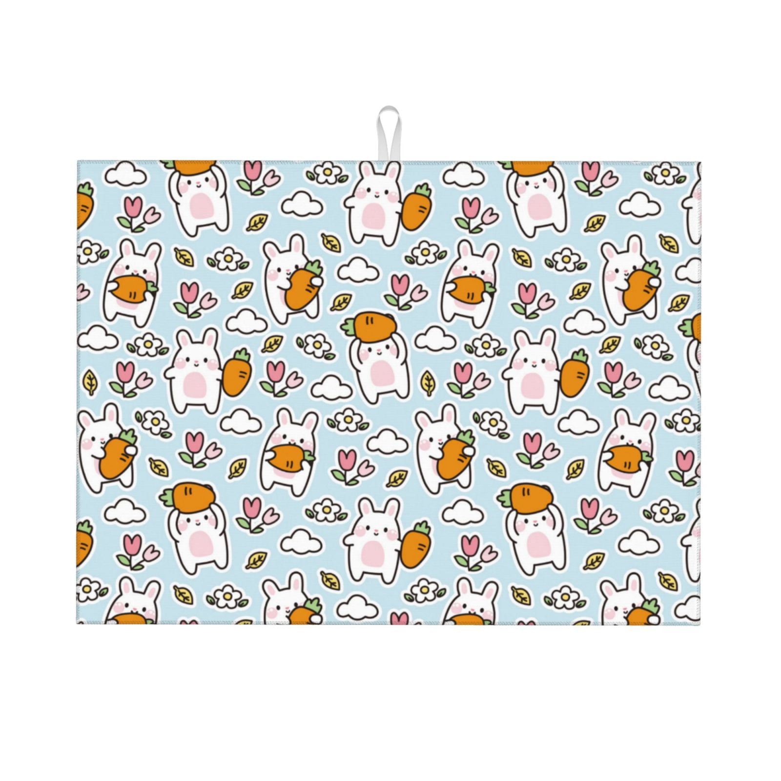 Cauagu Dish Drying Mat,24*18 inch Absorbent Dish Drainer Kitchen ...