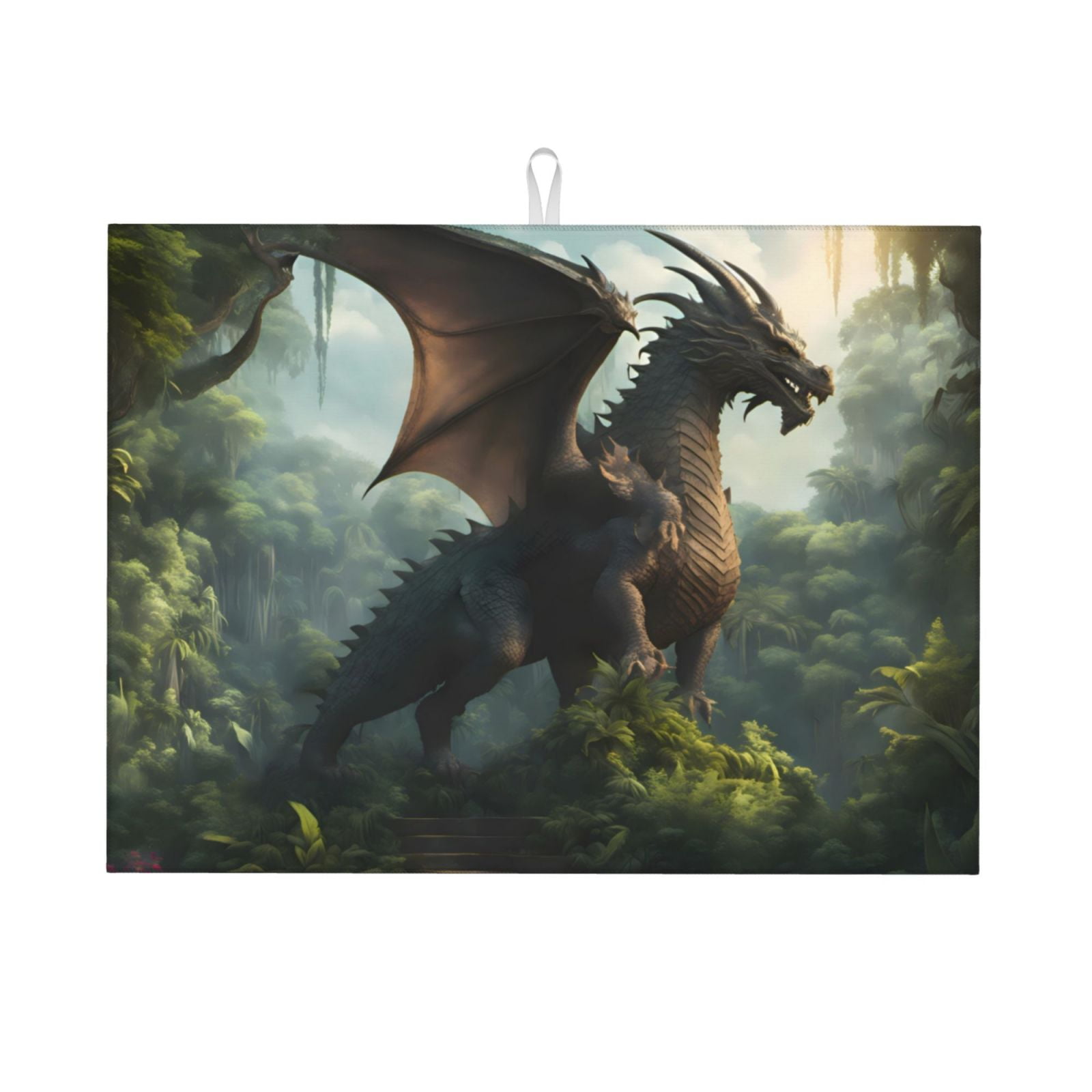 Cauagu Dish Drying Mat,24*18 inch Absorbent Dish Drainer Kitchen ...