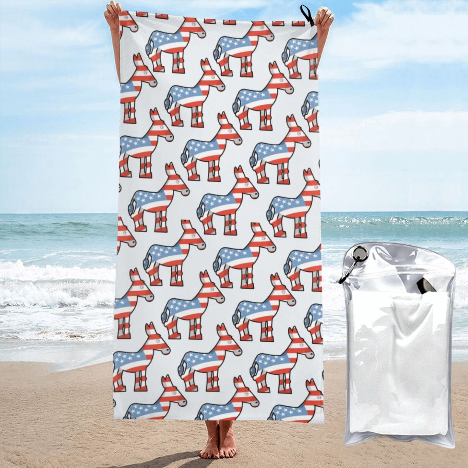 Cauagu Donkey Print Extra Large Bath Towels 1 Pack, Quick Drying Towels ...
