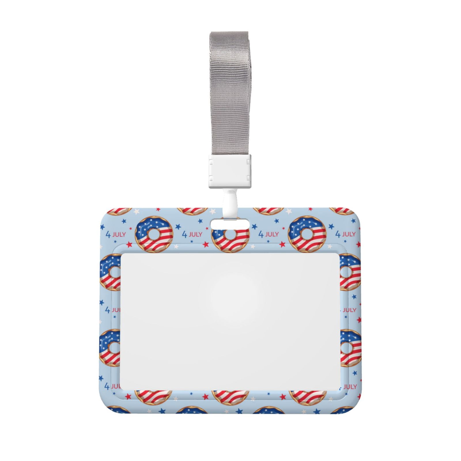 Cauagu Donut with the USA Fag for ID Badge Holder,Badge Holder with ...