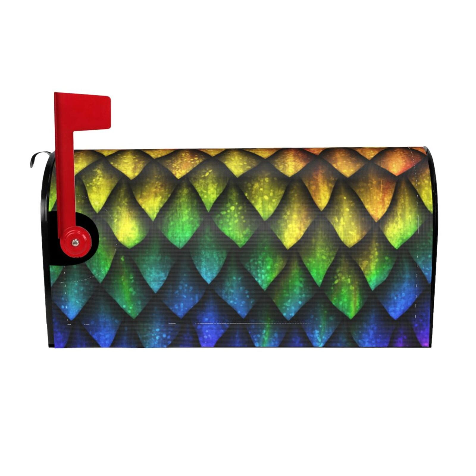 Cauagu Dragon Scales Pattern Magnetic Mailbox Covers, Mailbox Cover ...