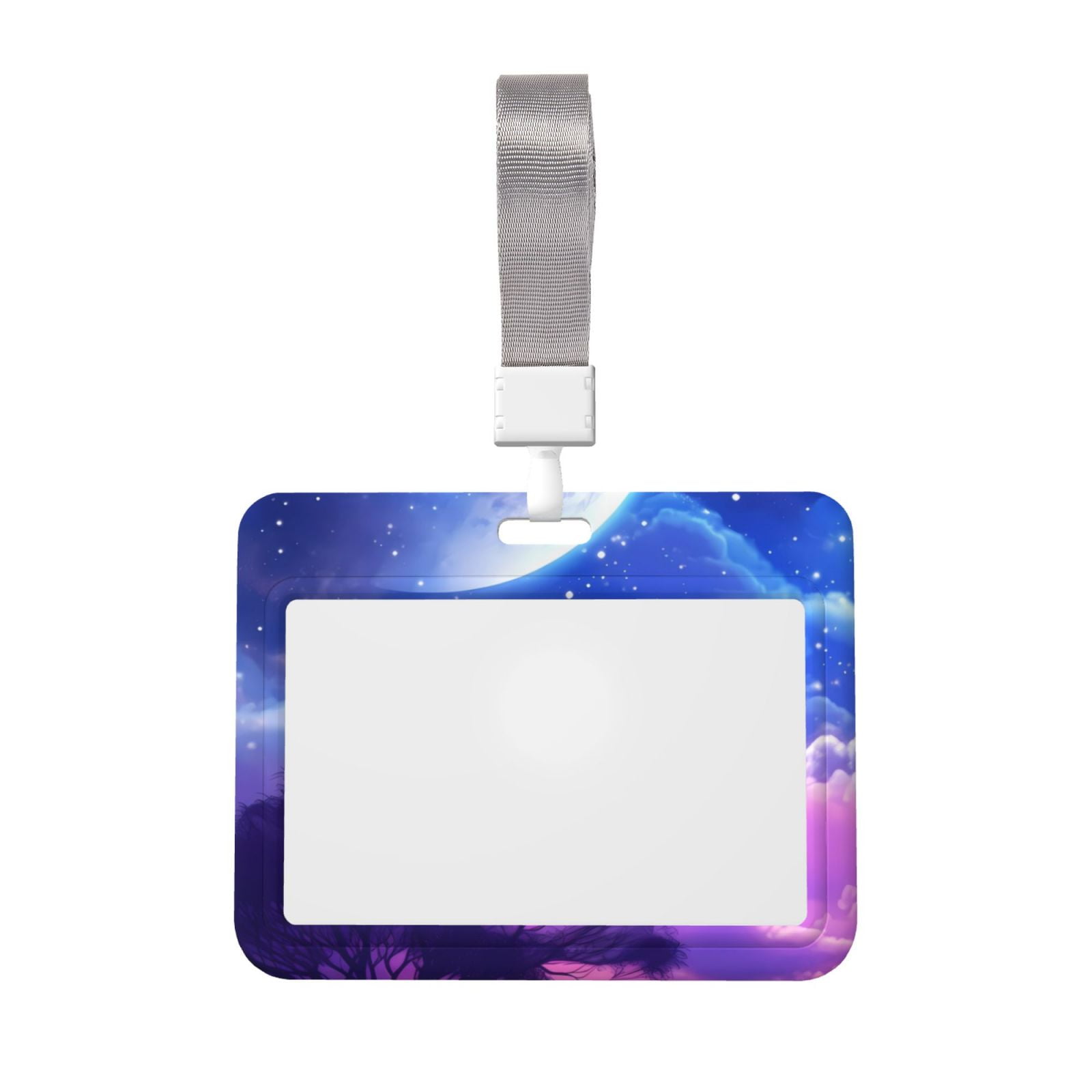 Cauagu Dreamy Colorful Starry Sky for ID Badge Holder,Badge Holder with ...