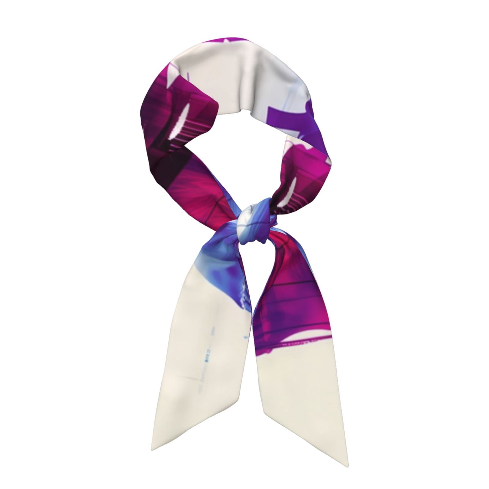Cauagu Dual Skulls Colorful Fusion Pattern Scarf for Women,Neck Scarf ...