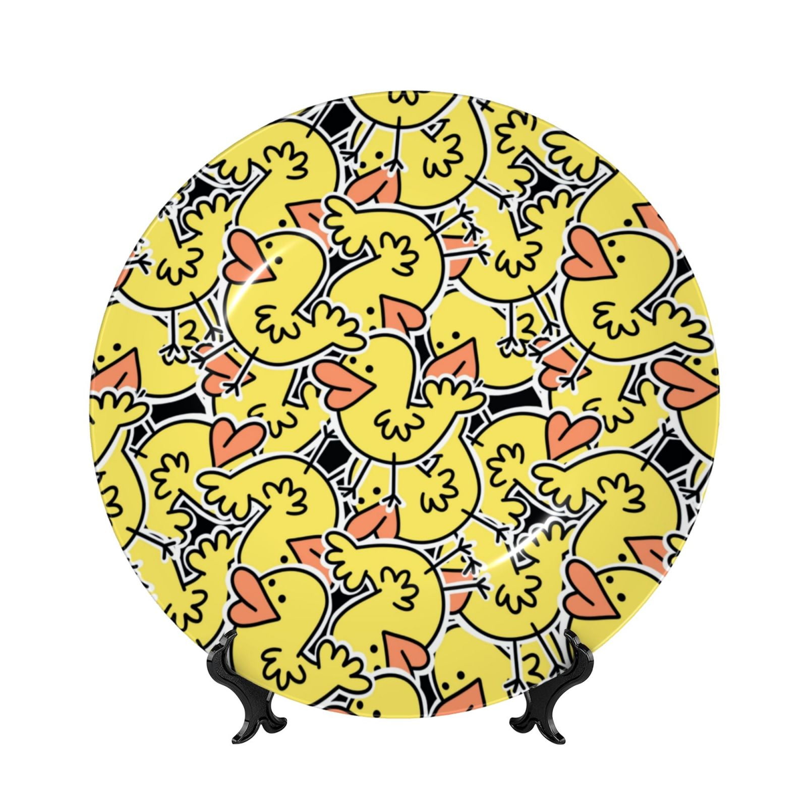 Cauagu Ducks Print Bone China Decorative Plate, Wall Mount Plate ...