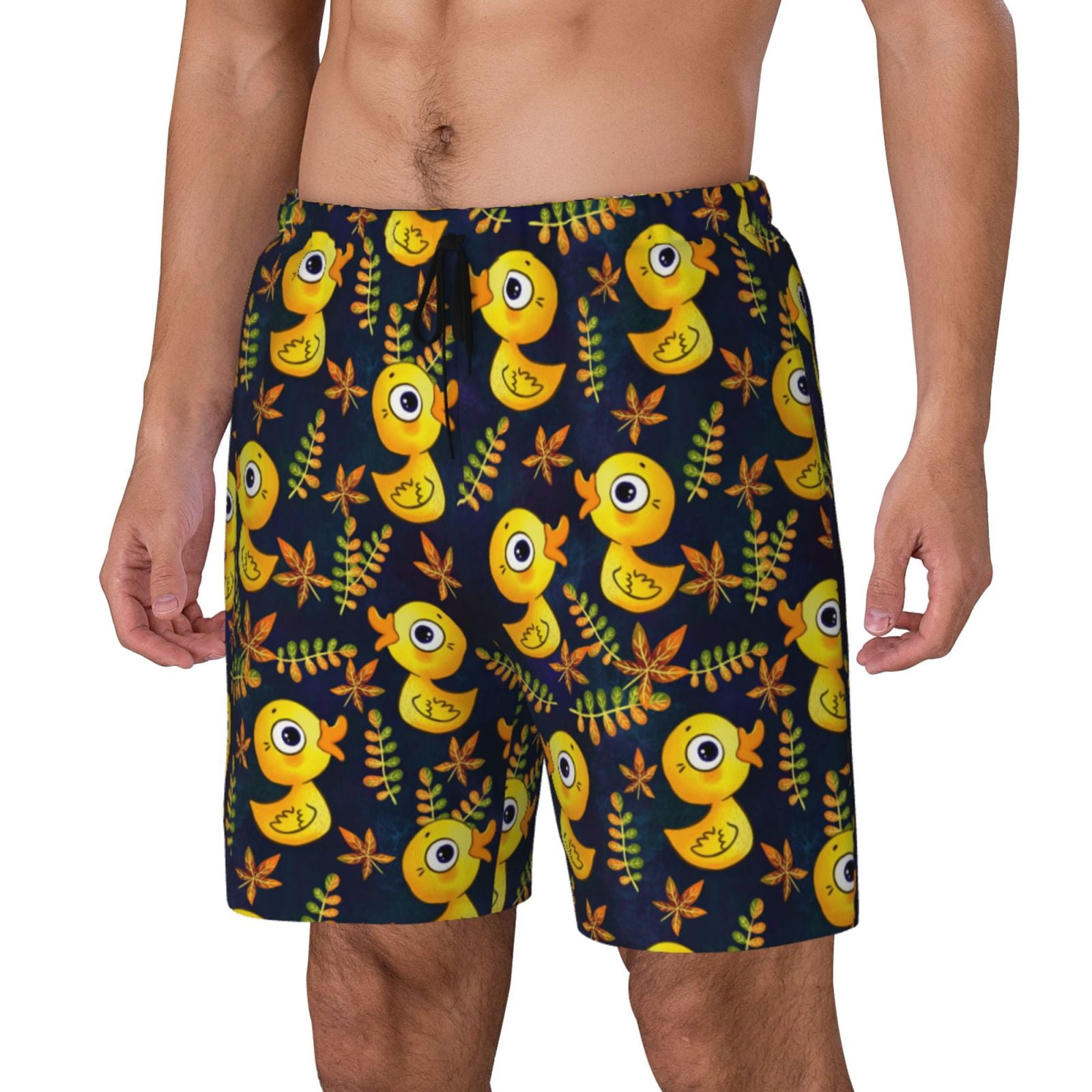 Cauagu Ducks Print Mens Swim Trunks Quick Dry Board Shorts Swim Shorts ...