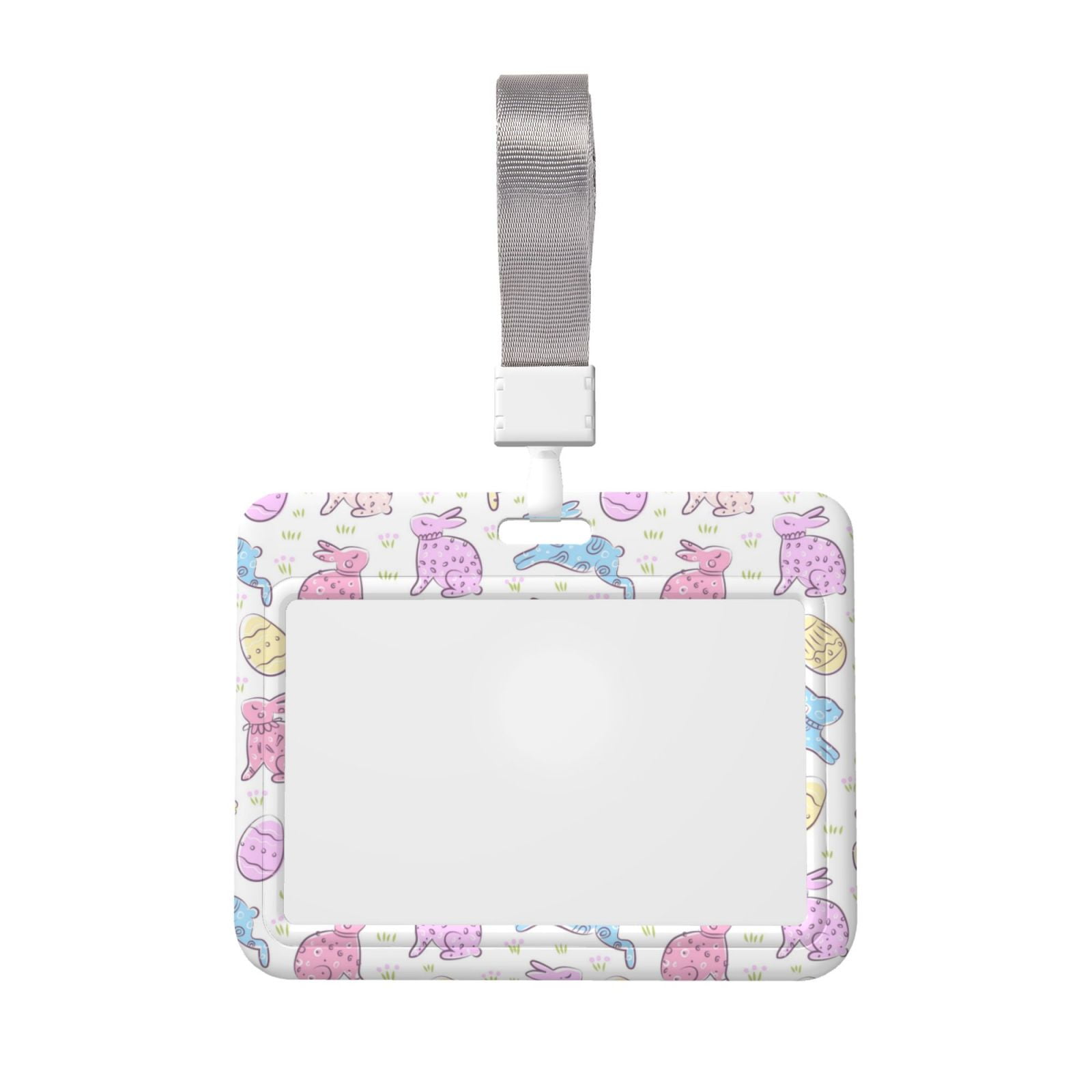 Cauagu Easter Colorful Rabbit for ID Badge Holder,Badge Holder with ...