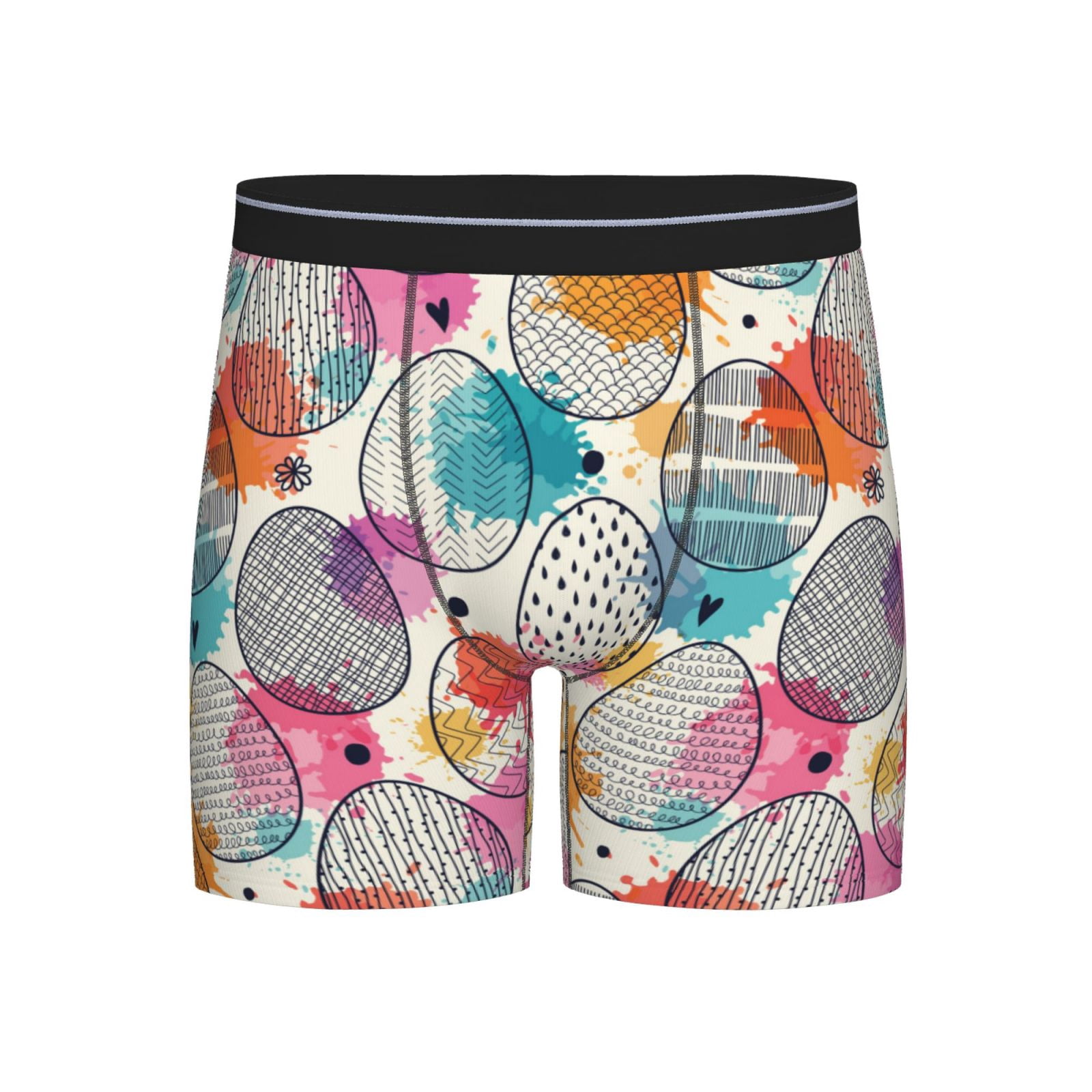 Cauagu Easter Egg Print Men's Boxer Briefs, Funny & Cute Underwear ...